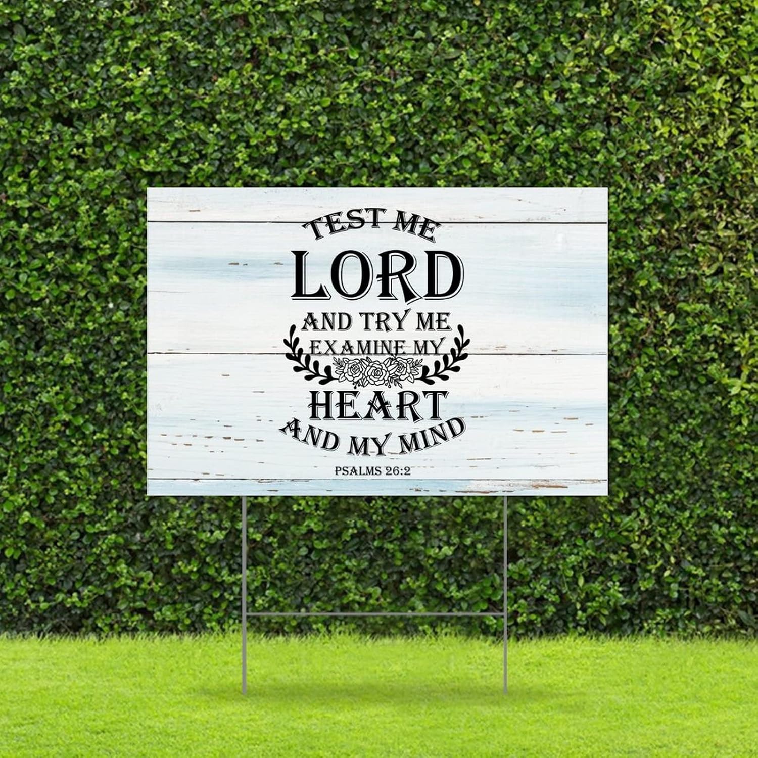 Amazon.com : Lawn Signage Test Me, Lord, and Try Me, Examine My Heart ...