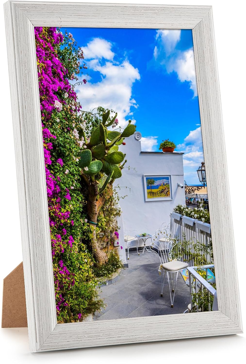 Amazon.com - MOUDAMION 6x9 Wood Frame White, Natural Woodgrain 9x6in ...