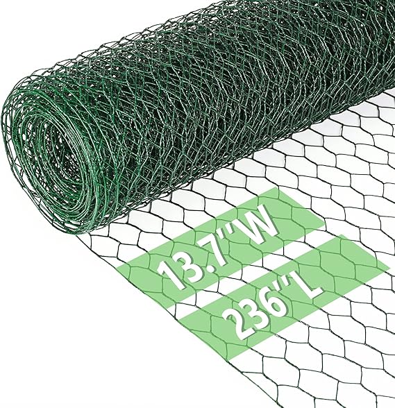 Amazon.com : Chicken Wire 13.7 in x 236 in Poultry Wire Netting ...