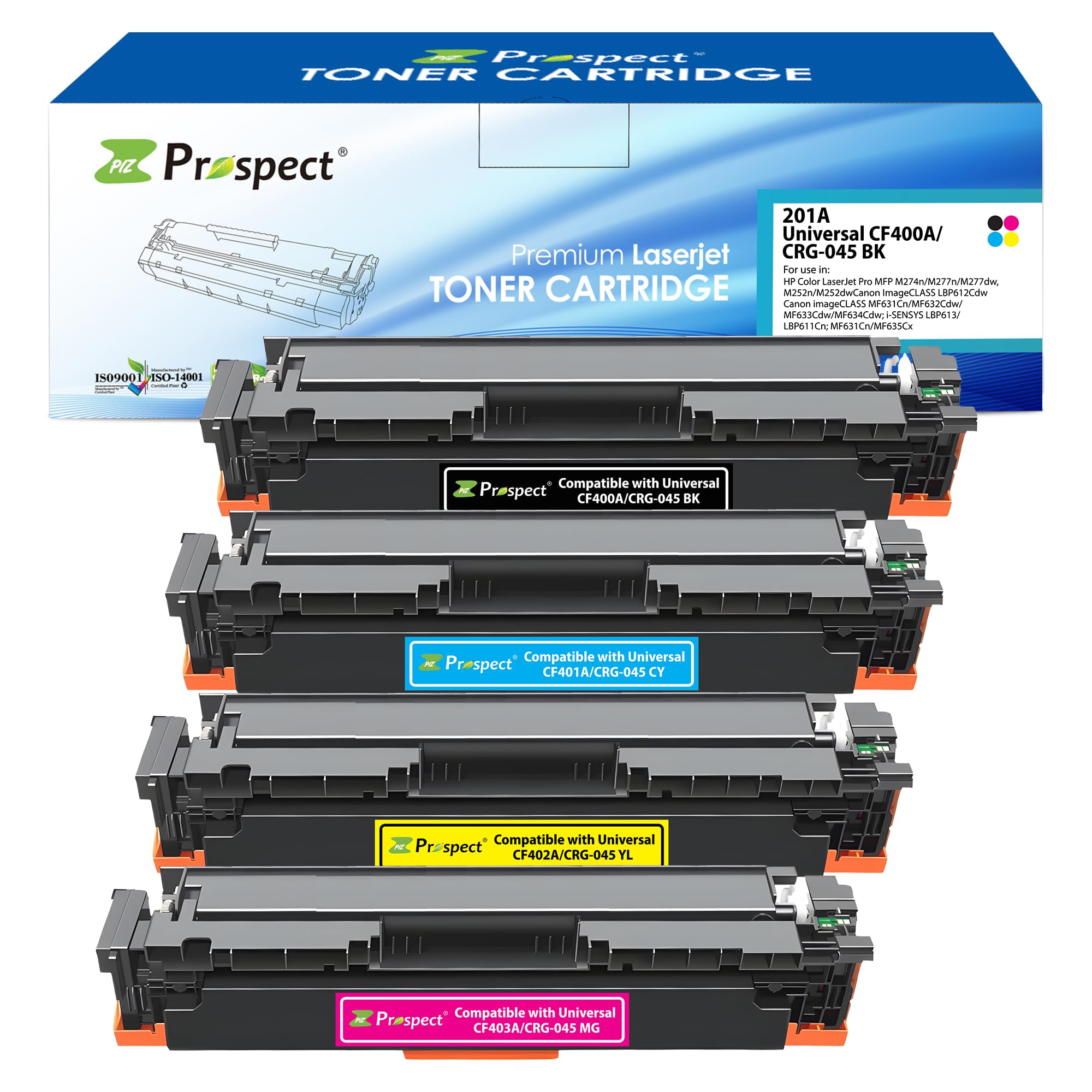 Prospect Toner 201A CF400A CF401A CF402A CF403A Compatible Cartridges ...