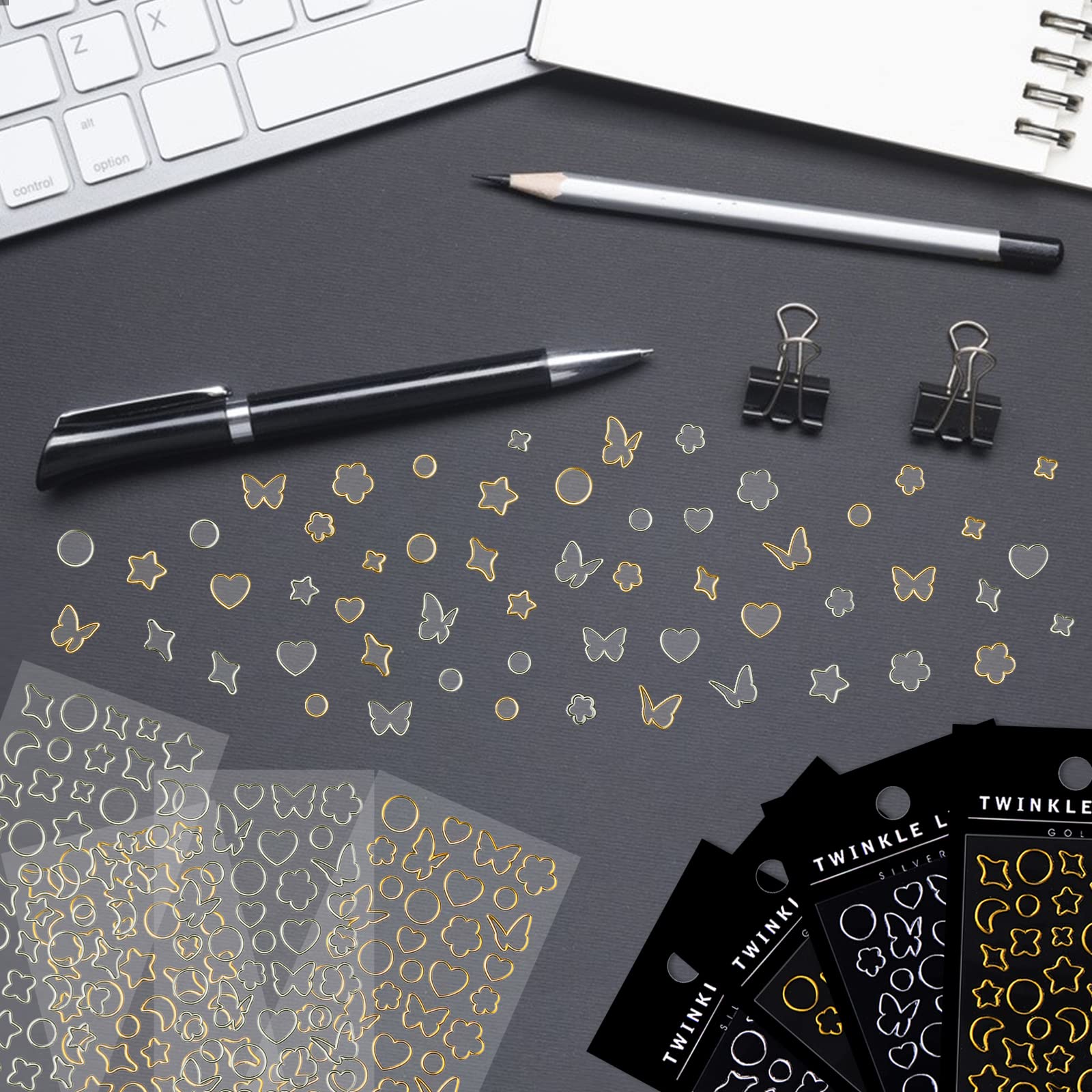 Aster 4 Sheets Colorful Letter Sticker Deco Stickers, Self Adhesive ...