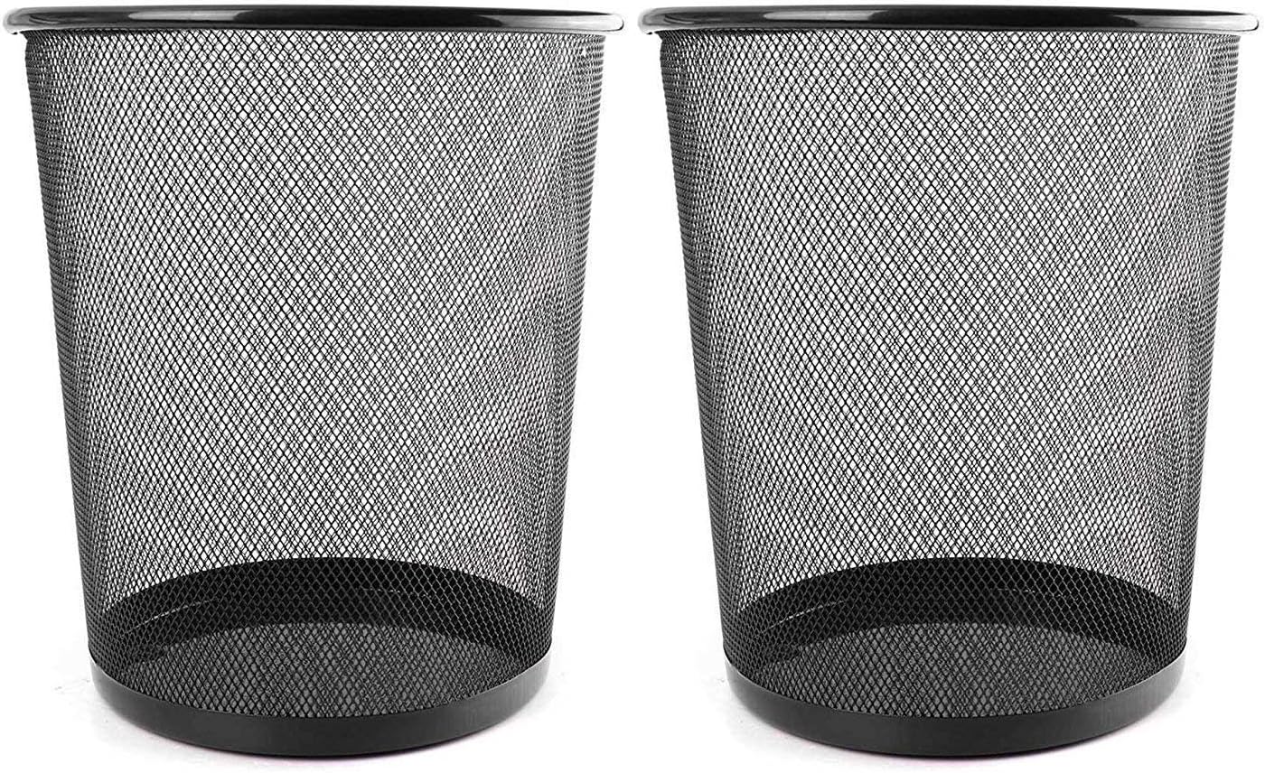 Mezzotek Metal Mesh Round Dustbin for Waste & Papers, 28 x 19 x 23 cm ...