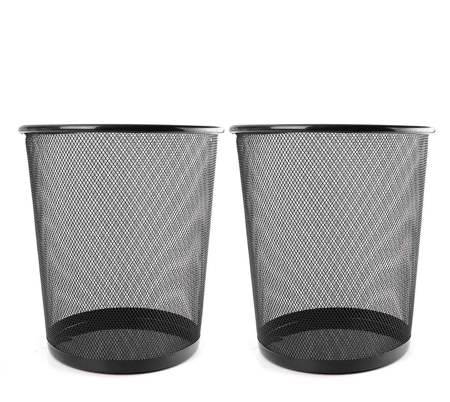 VeleSolv (Pack Of 2 Metal Mesh Open-Top Dustbin For Office Use & Home ...