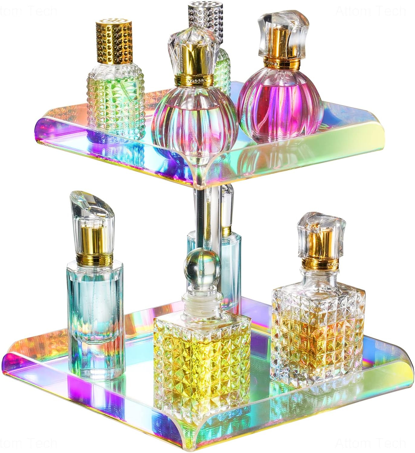Amazon.com: NiHome Acrylic Perfume Display Organizer, 2-Tier Makeup ...