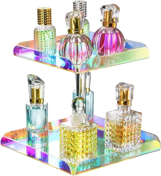 Amazon.com: NiHome Acrylic Perfume Display Organizer, 2-Tier Makeup ...