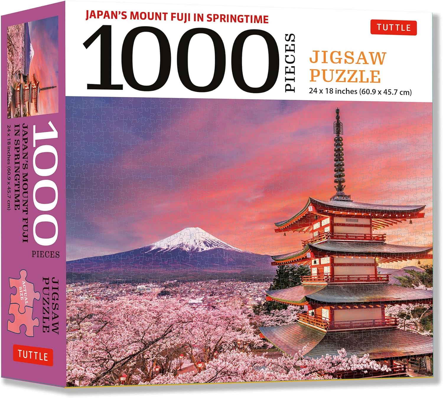 Amazon.com: Japan's Mount Fuji in Springtime- 1000 Piece Jigsaw Puzzle ...