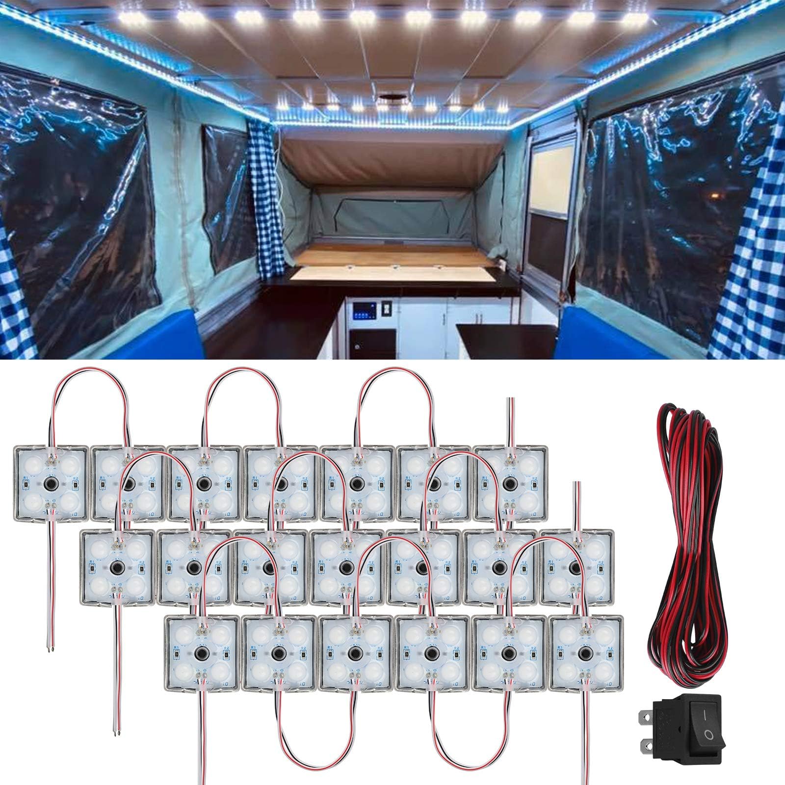 Amazon.com: Linkstyle 80 LED Van Interior Lights, Super Bright LED ...