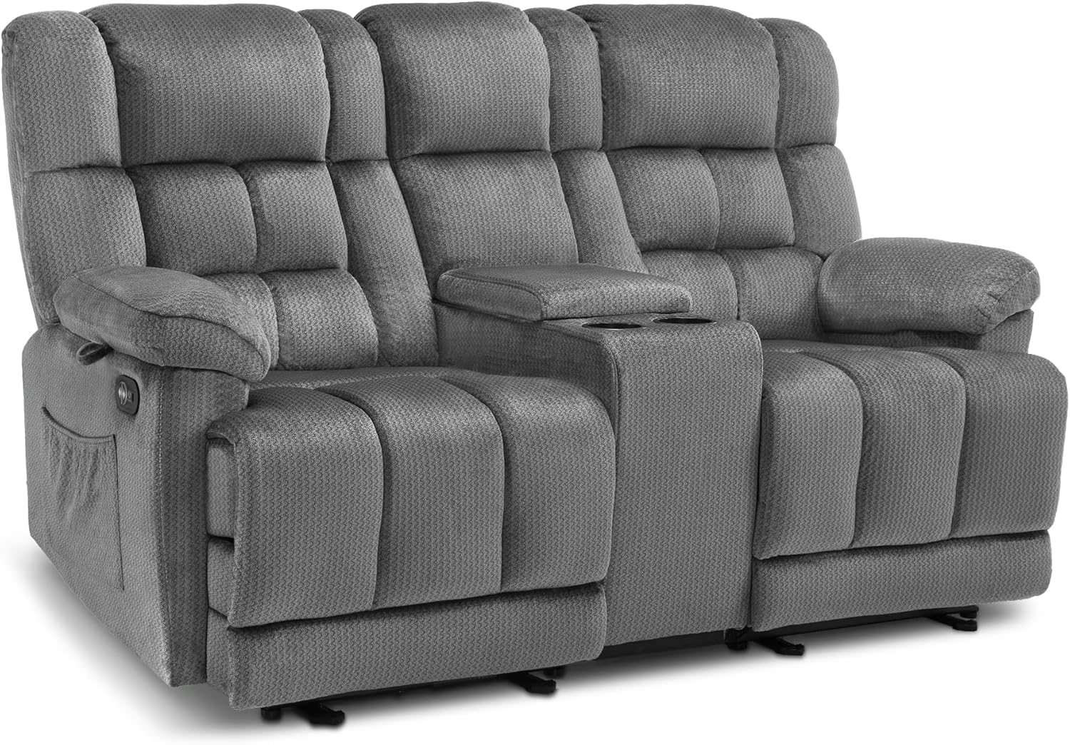 Amazon.com: MCombo Zero Gravity Power Loveseat Recliner with Console ...