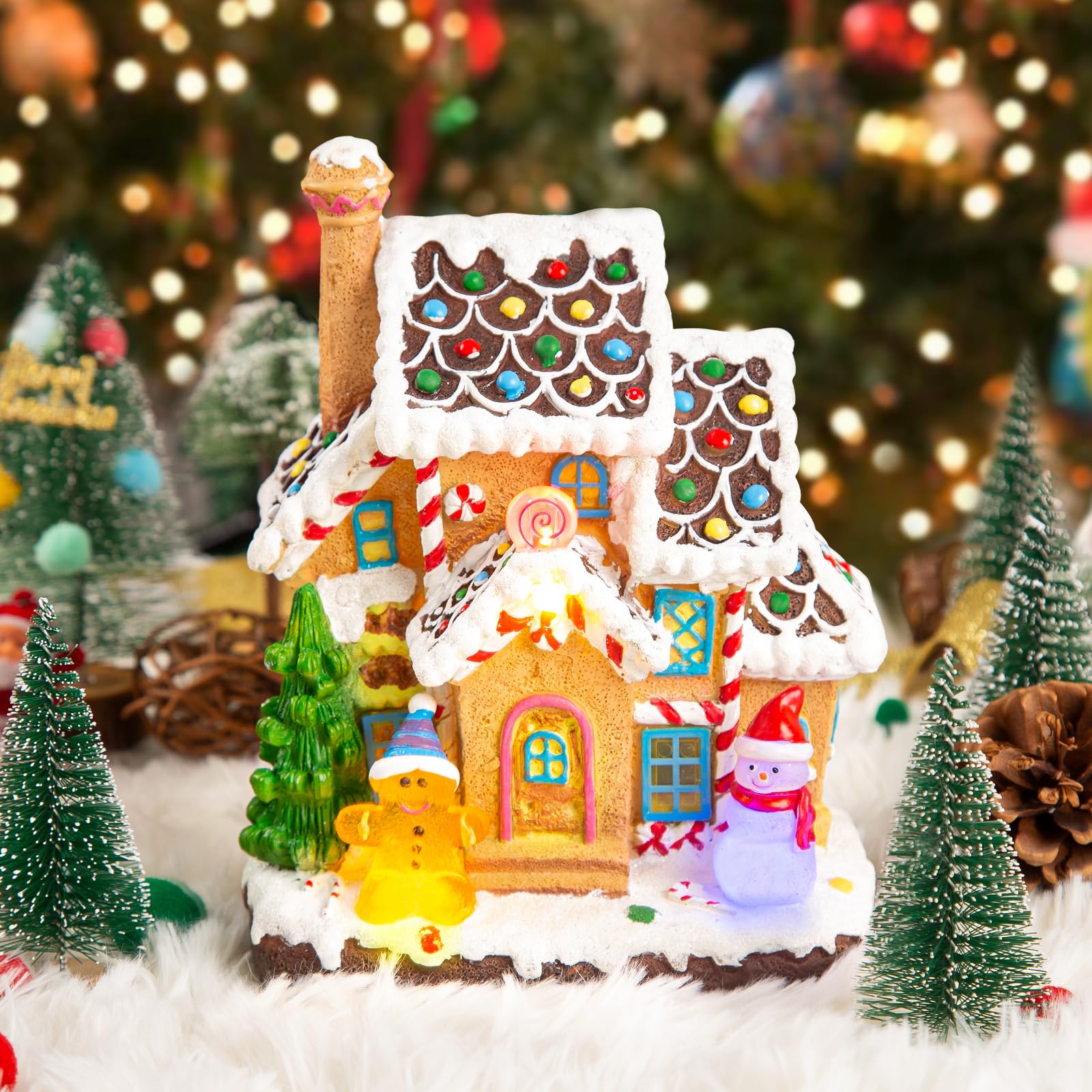 Outdoor Lighted Christmas Gingerbread House The 4' Twinkling