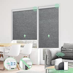 Amazon.com: DONGFXK Motorized Blinds Automatic Shades Upgraded to Smart No Drill with Customized ...