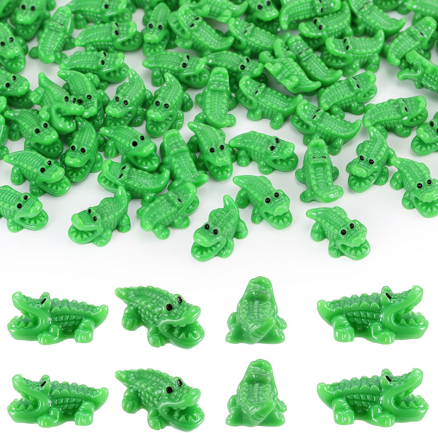 Amazon.com: Geelin 100 Pcs Mini Crocodiles Figurines Mini Resin ...