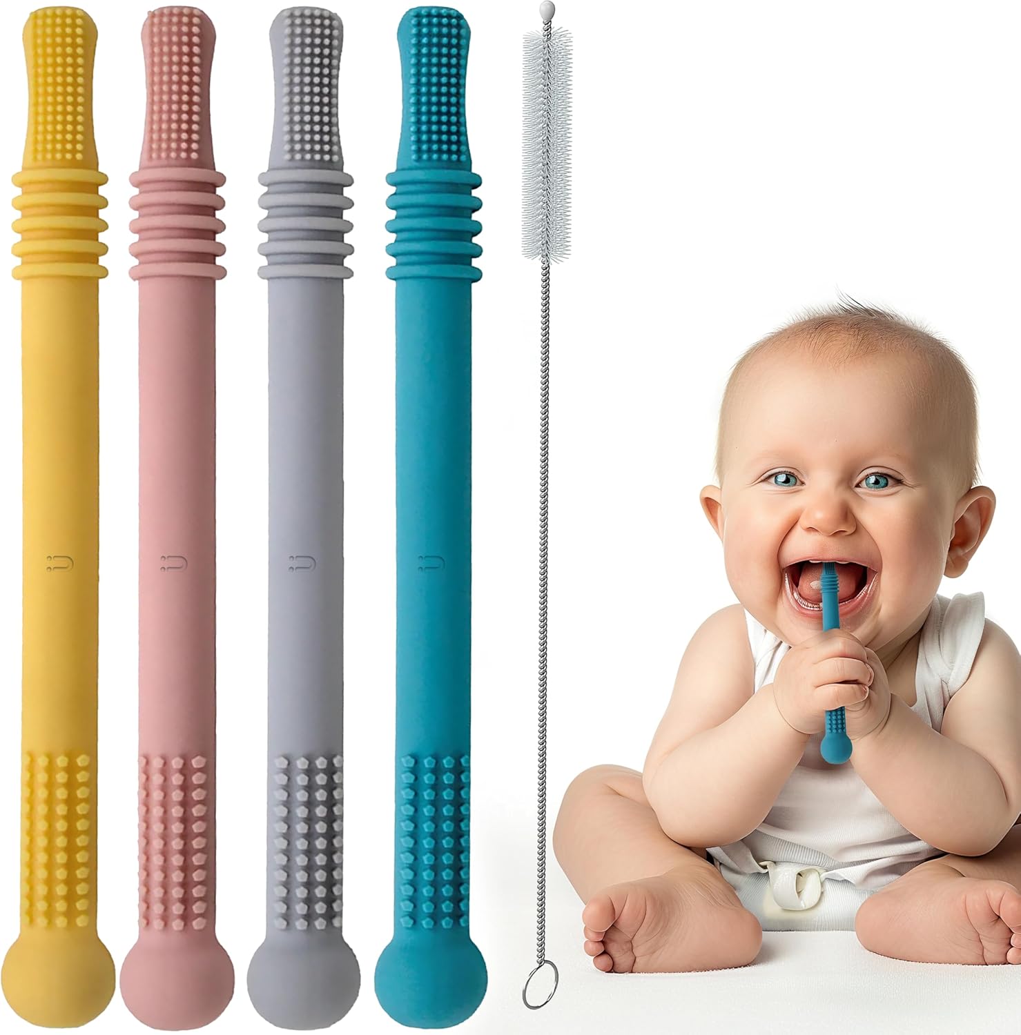 uunida baby Mordedera para Bebe Tubos Huecos de Silicona Libre de BPA ...