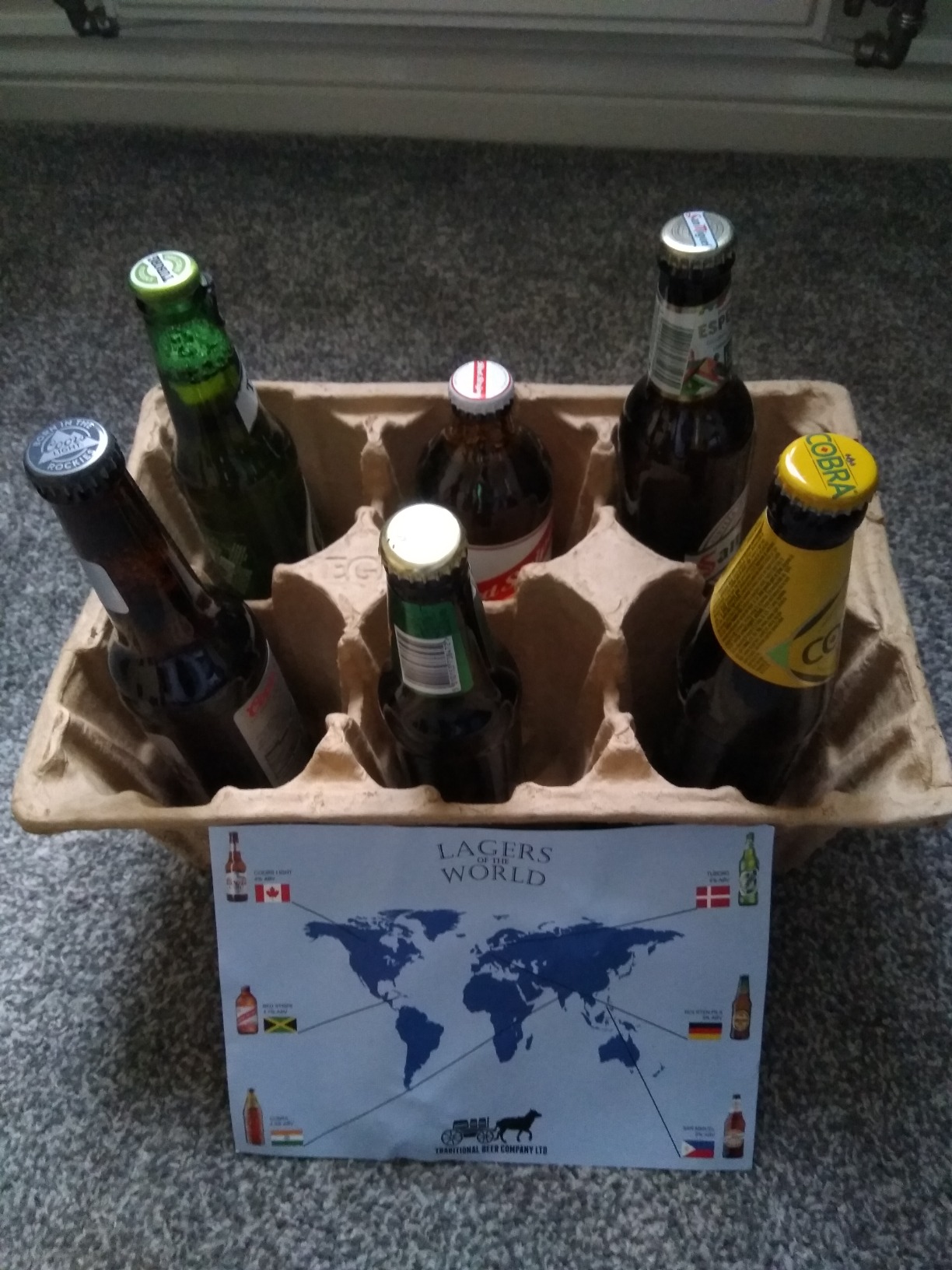 Lagers of the world - Case of 6 Lager beers Great beer gift for men and ...
