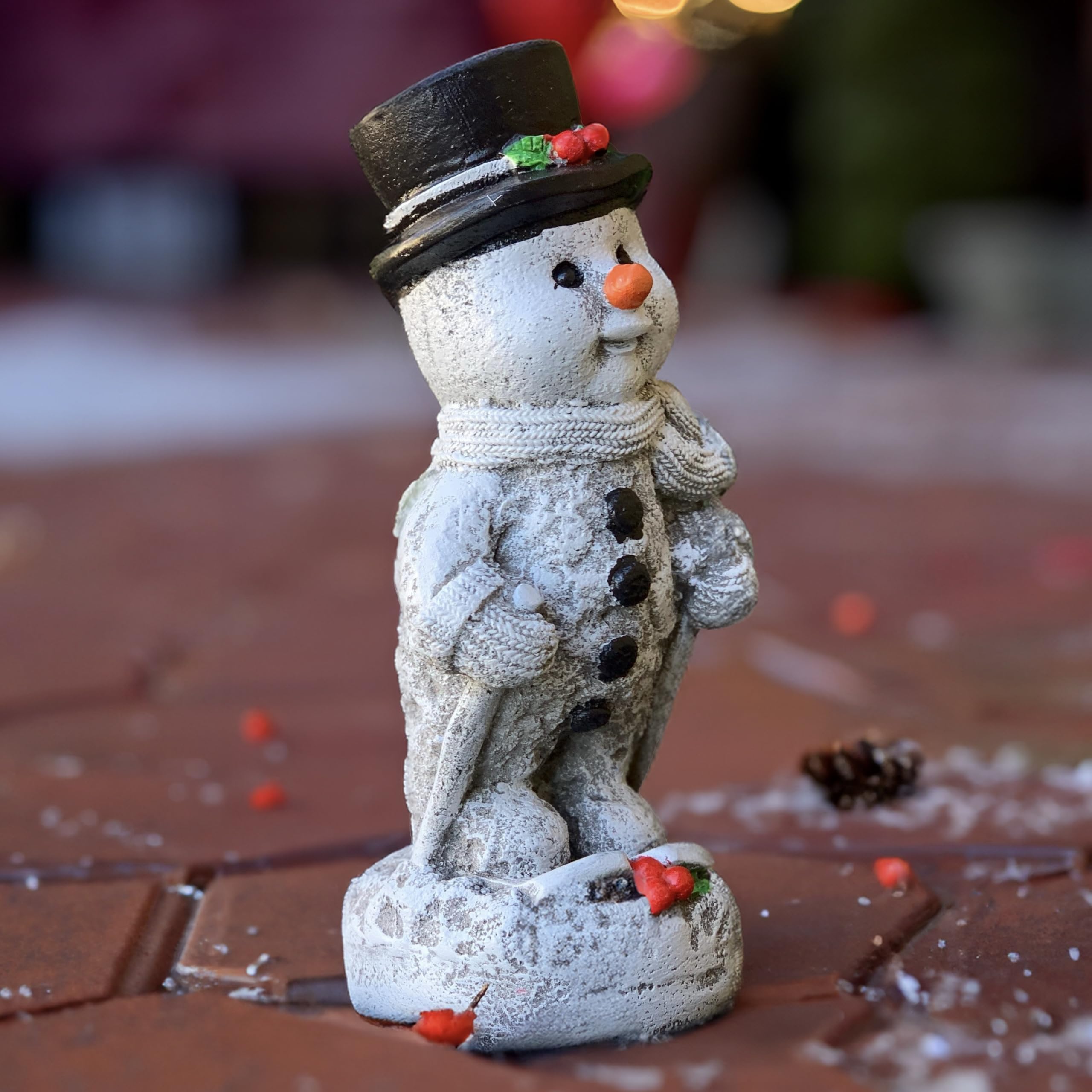 Cool Snowman Sculpture 30" LED Light Up Icy Snowman Sculpture, By