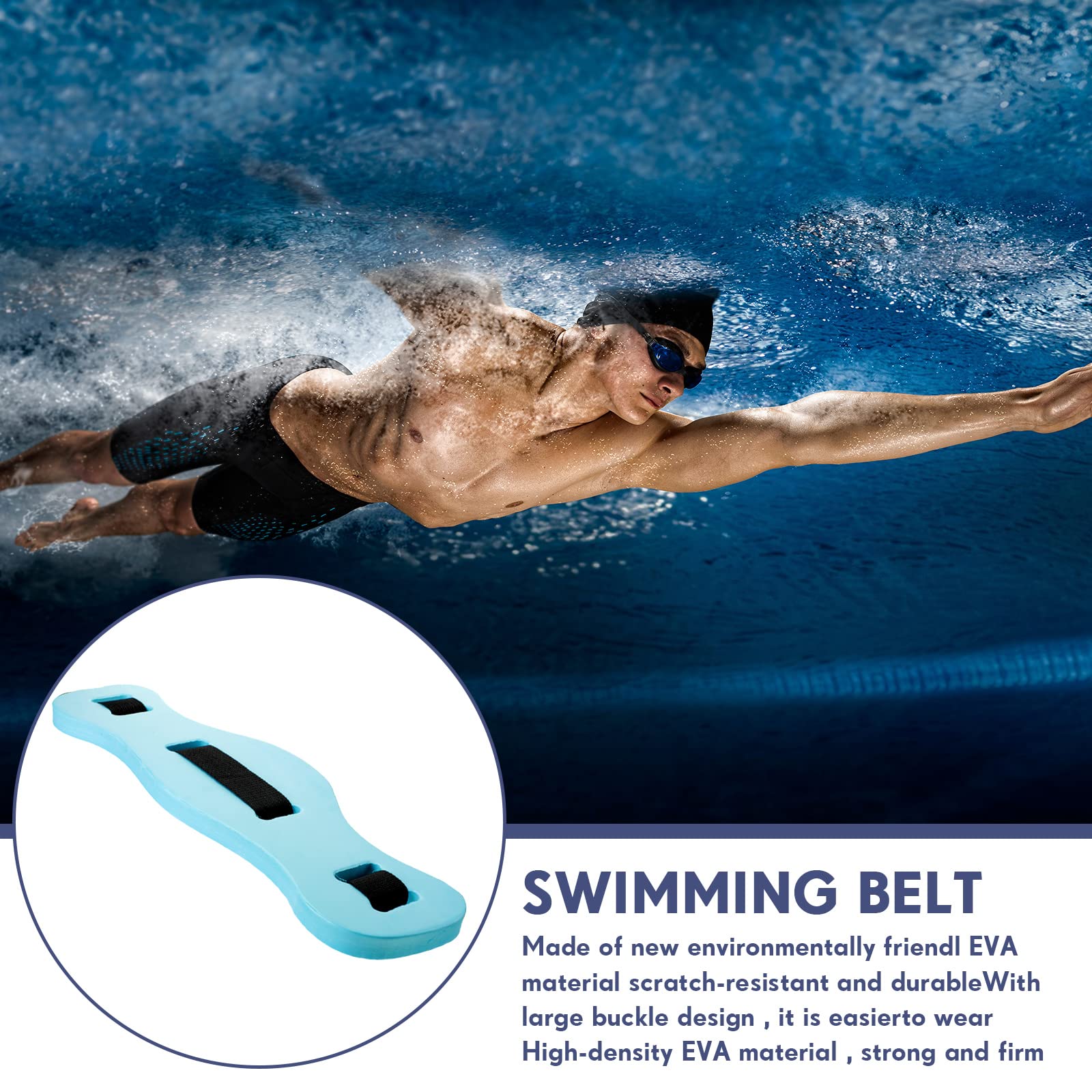 3 Pcs Swimming Flotation Exercise Belt Water Aerobics Belt Water ...