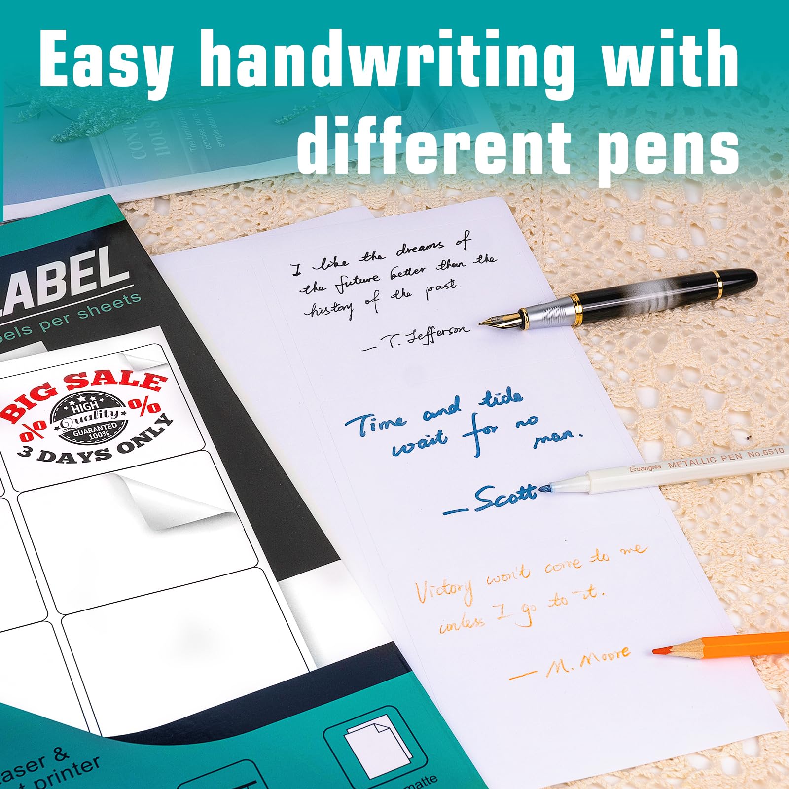 Snapklik.com : Colemoly 3.33x4 In Labels - 500 Sheets 6 Label Stickers ...