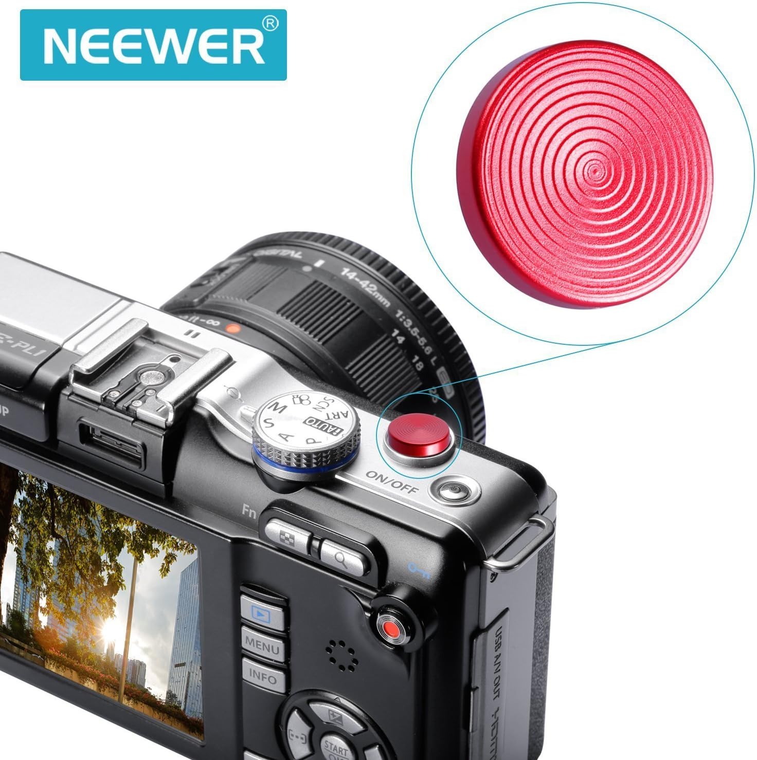 Amazon.com : Neewer 10MM Diameter Red Plain Metal Soft Shutter Release ...