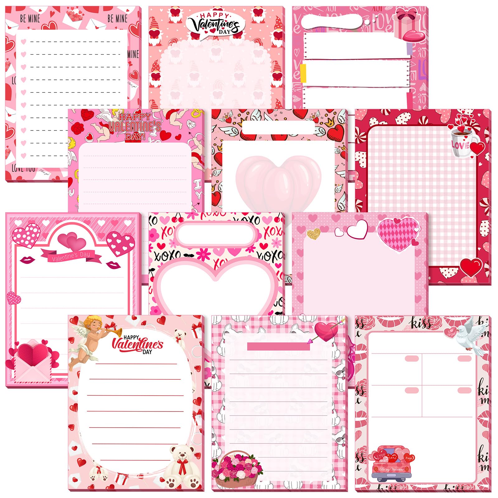 Amazon.com : Lincia 36 Pack Valentine's Day Mini Notepads Valentines ...