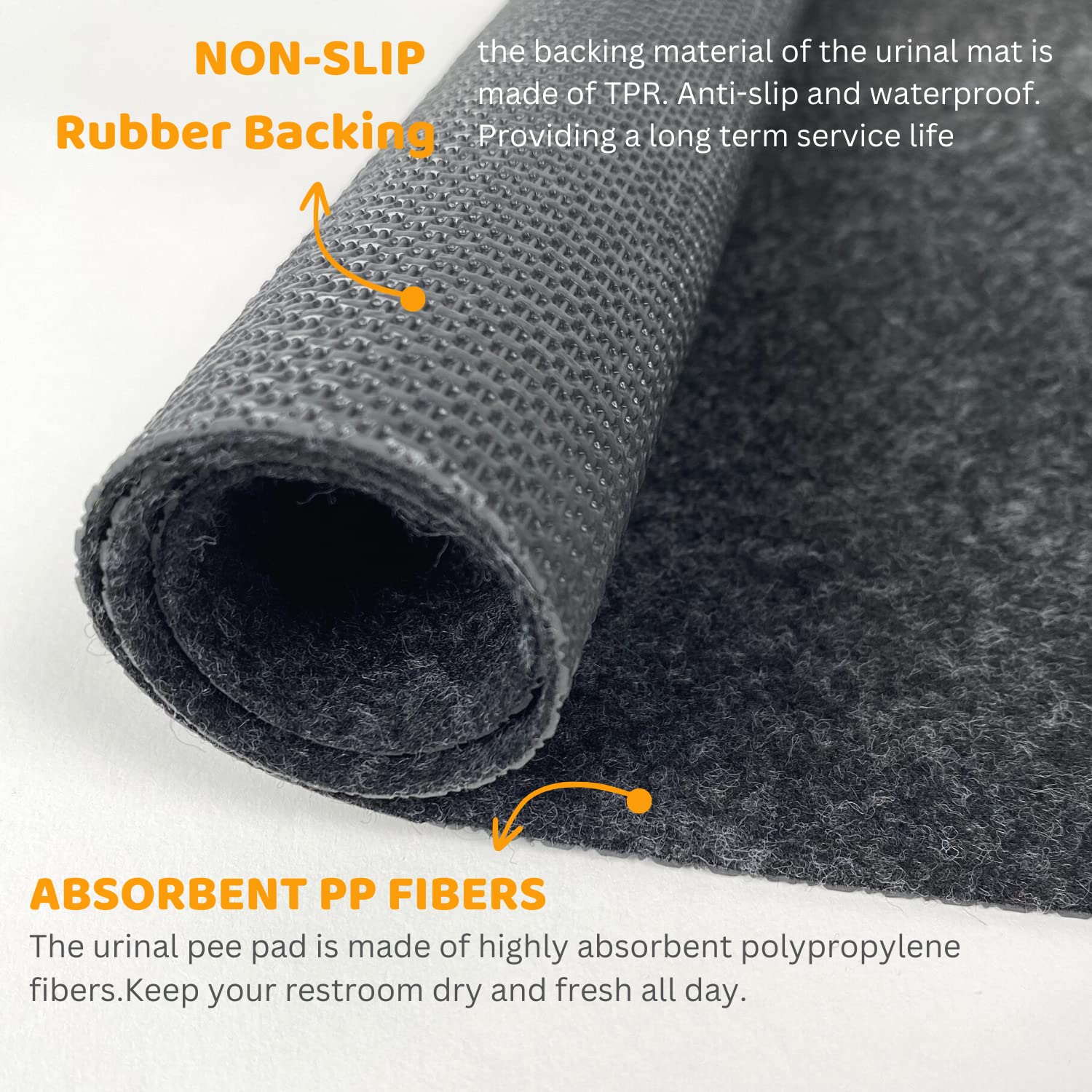 Snapklik.com : Urinal Mats Non-Slip Non-Adhesive Water Absroption ...
