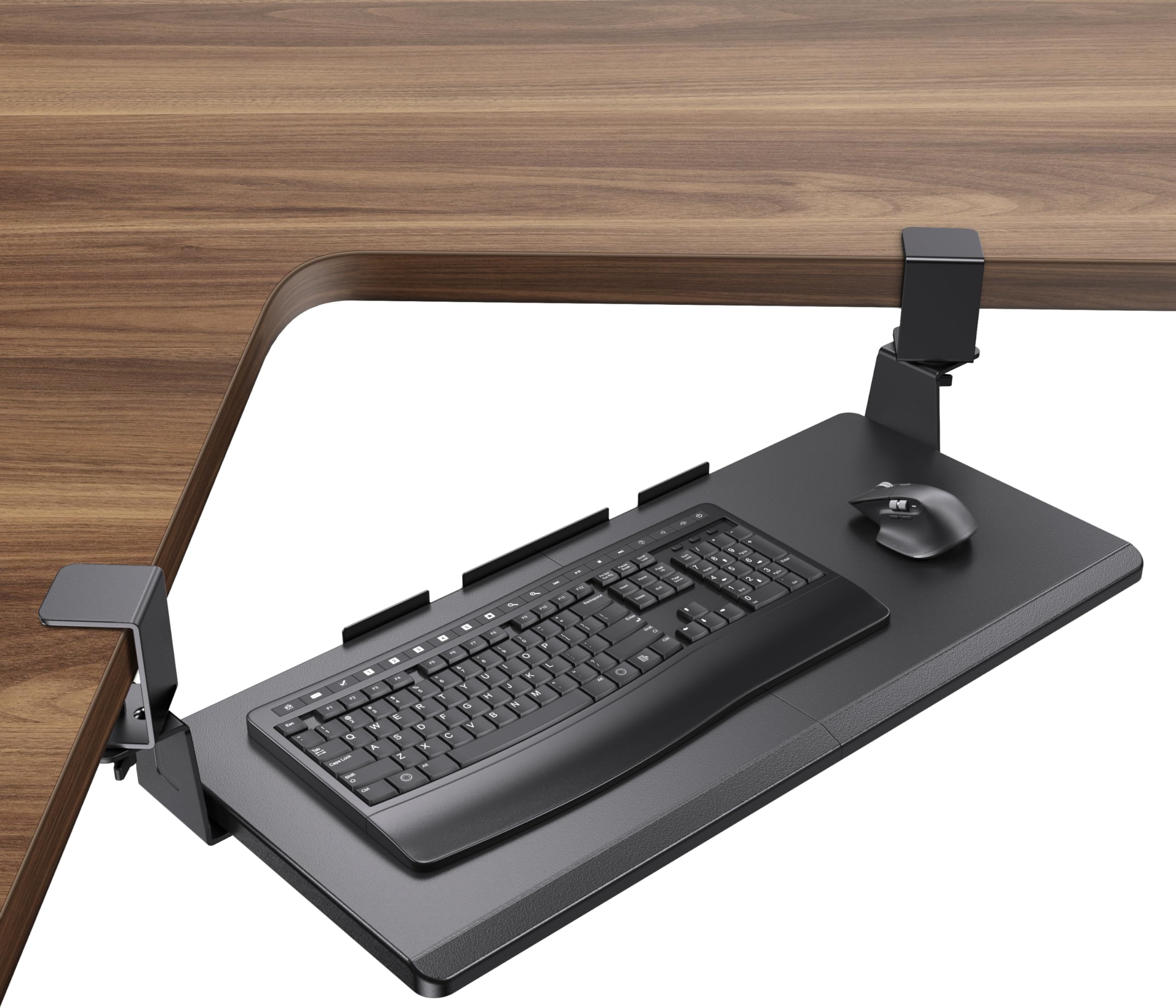 HUANUO Keyboard Tray Under Desk, Ergonomic Corner Keyboard Tray with 45 ...