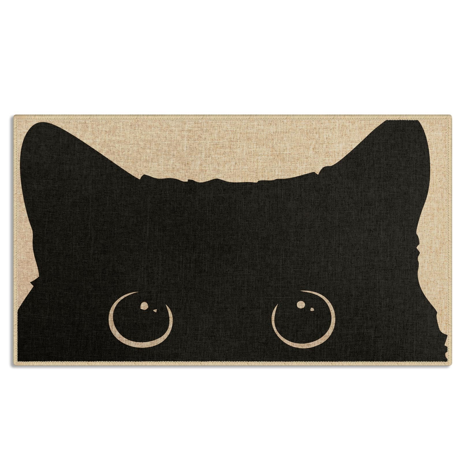 Amazon.com: Arttown Cat Door Mat, Cute Cat Blessed Welcome Mat ...