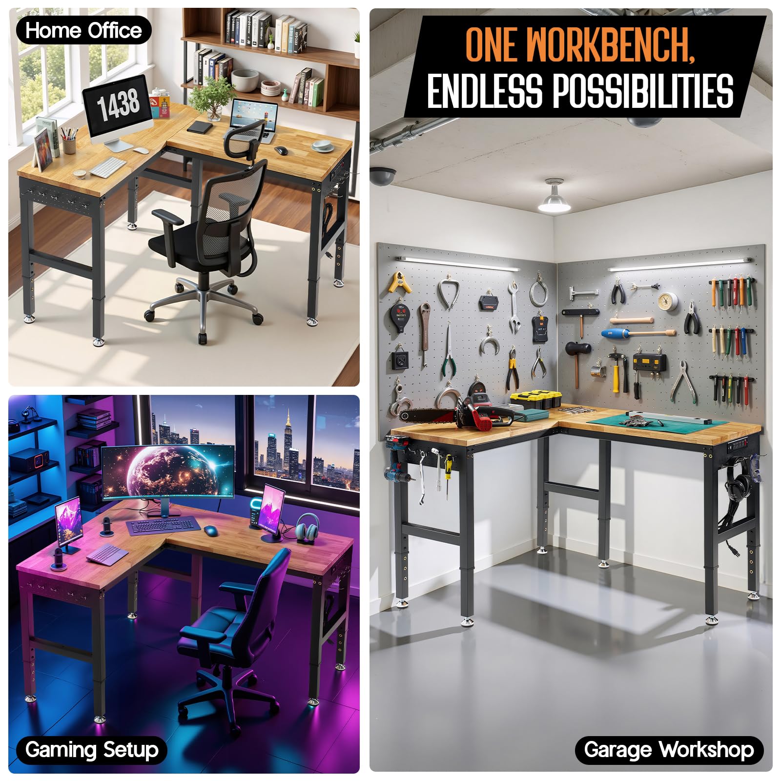 L Shaped Garage Workbench Ideas