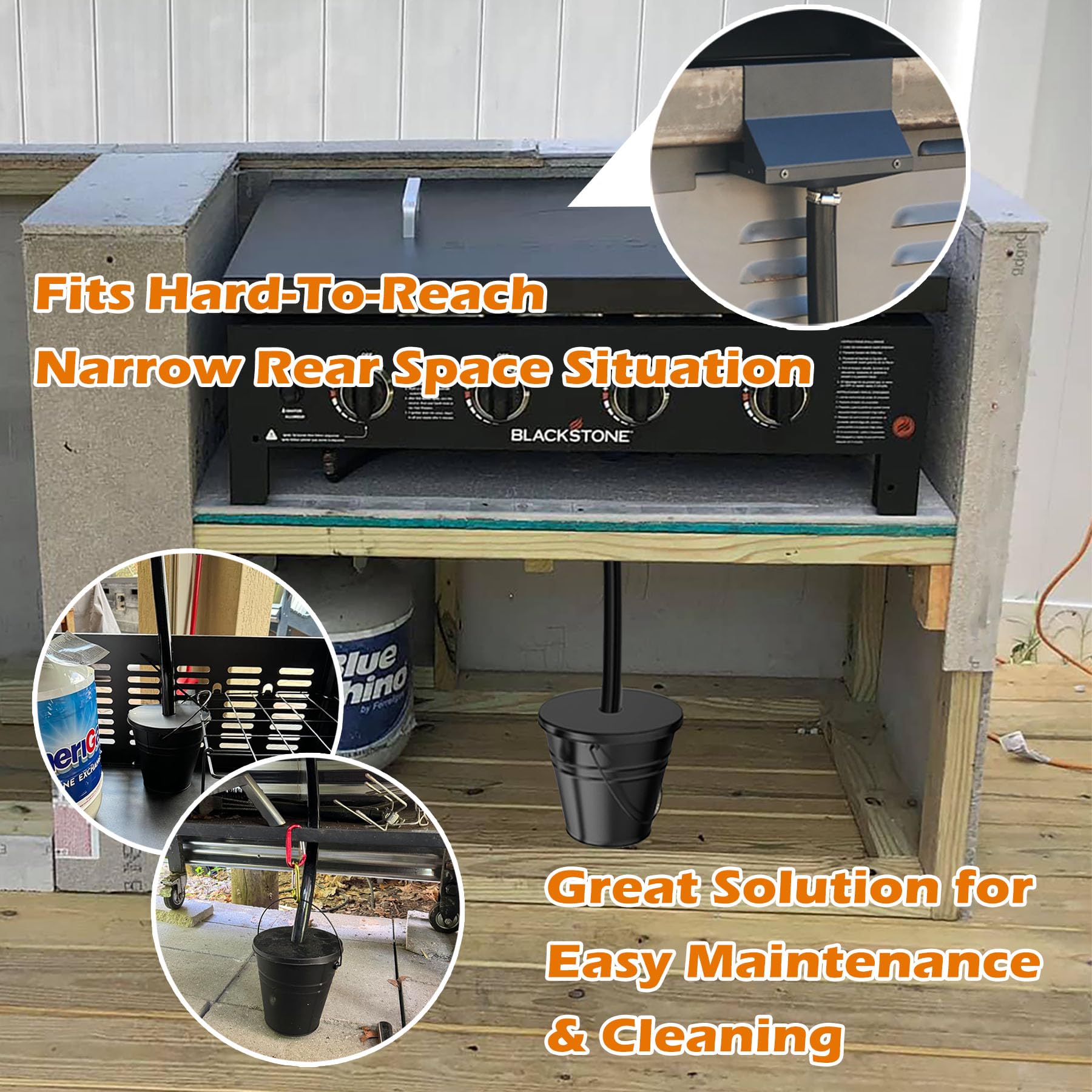 Snapklik.com : Rear Grease Drainage System For Blackstone Grease ...
