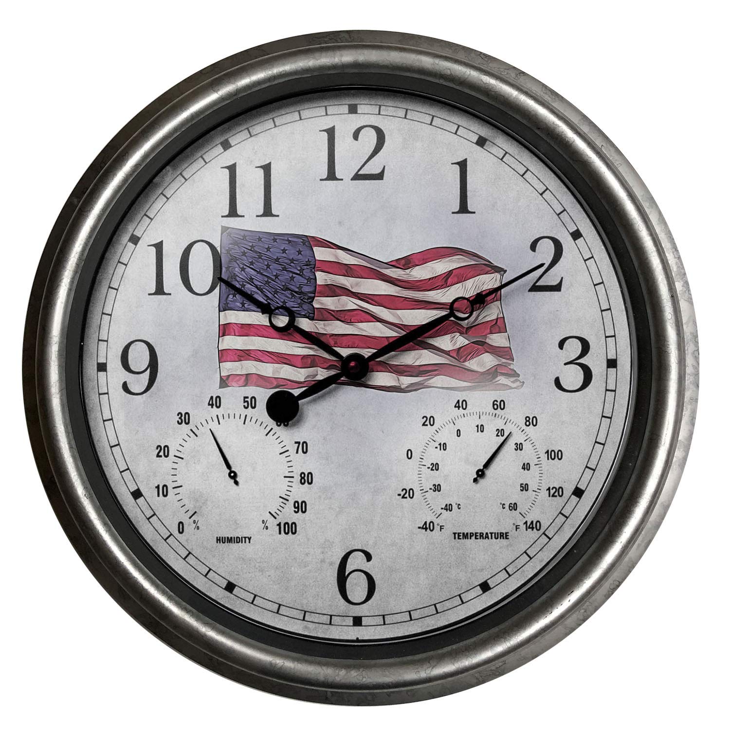 Amazon.com: Headwind 15" Indoor/Outdoor Galvanized Clock-Flag, 850-0070 ...