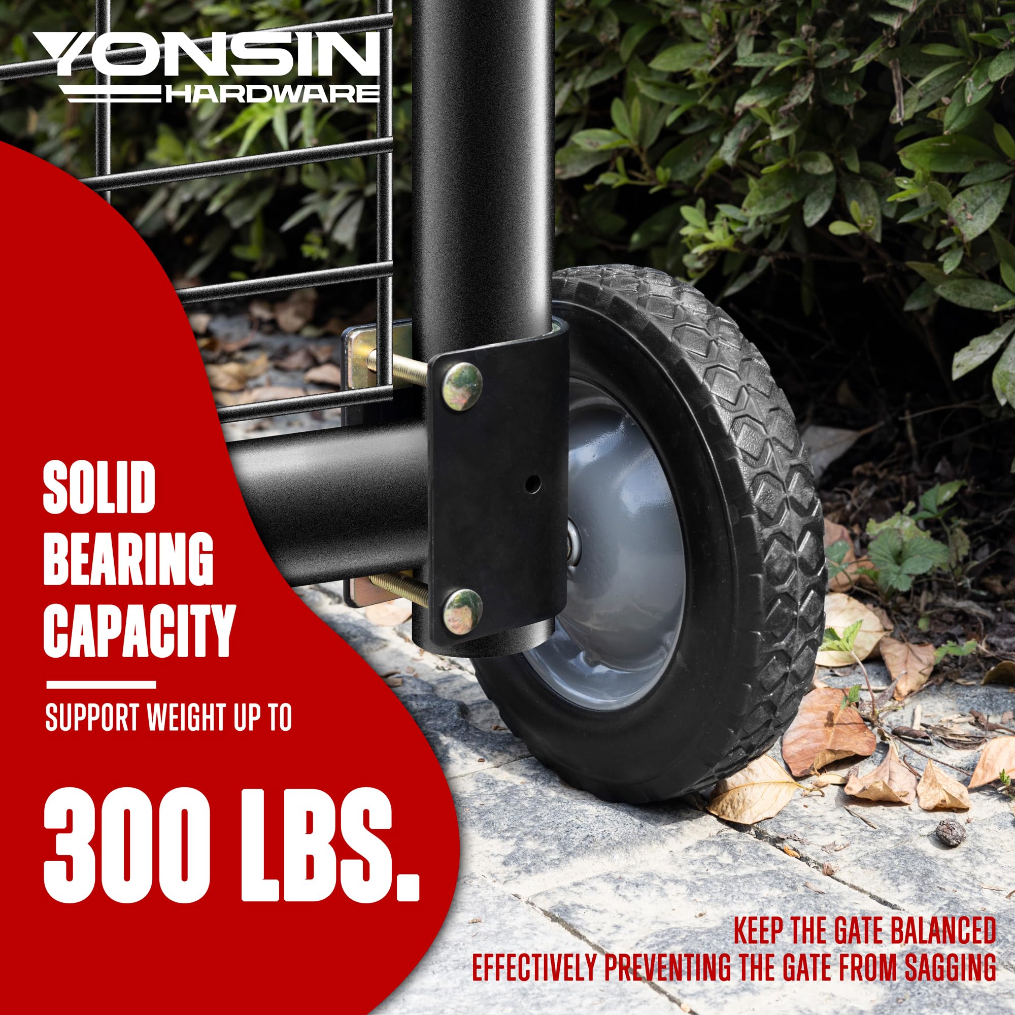 Snapklik.com : 8" Heavy Duty Gate Wheel Caster For Metal Tube Gate ...