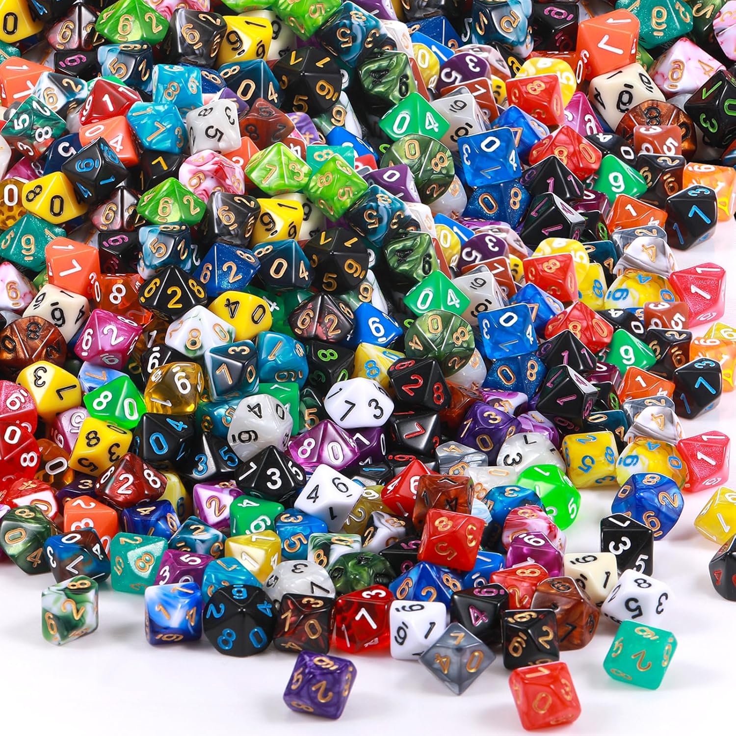 Amazon.com: Skylety 500 Pieces Polyhedral Dice Sets with Black Pouch ...