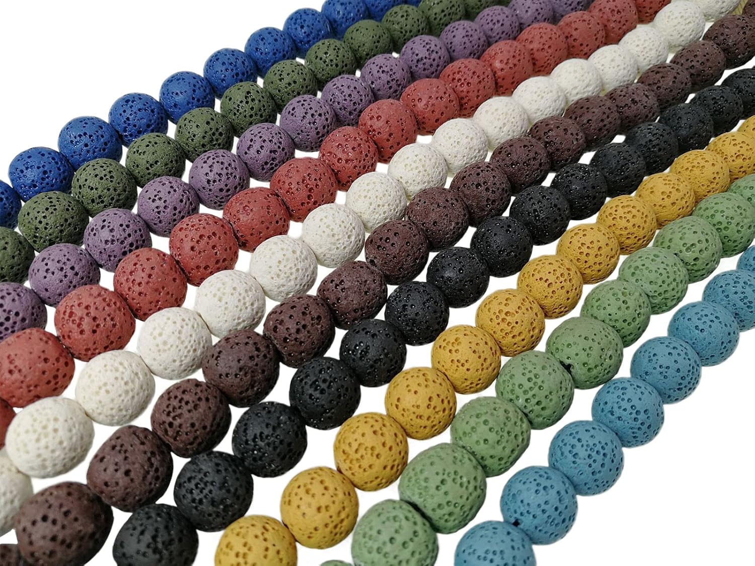 Amazon.com: 12mm Lava Rock Beads for Jewerly Making Supplies100pcs ...