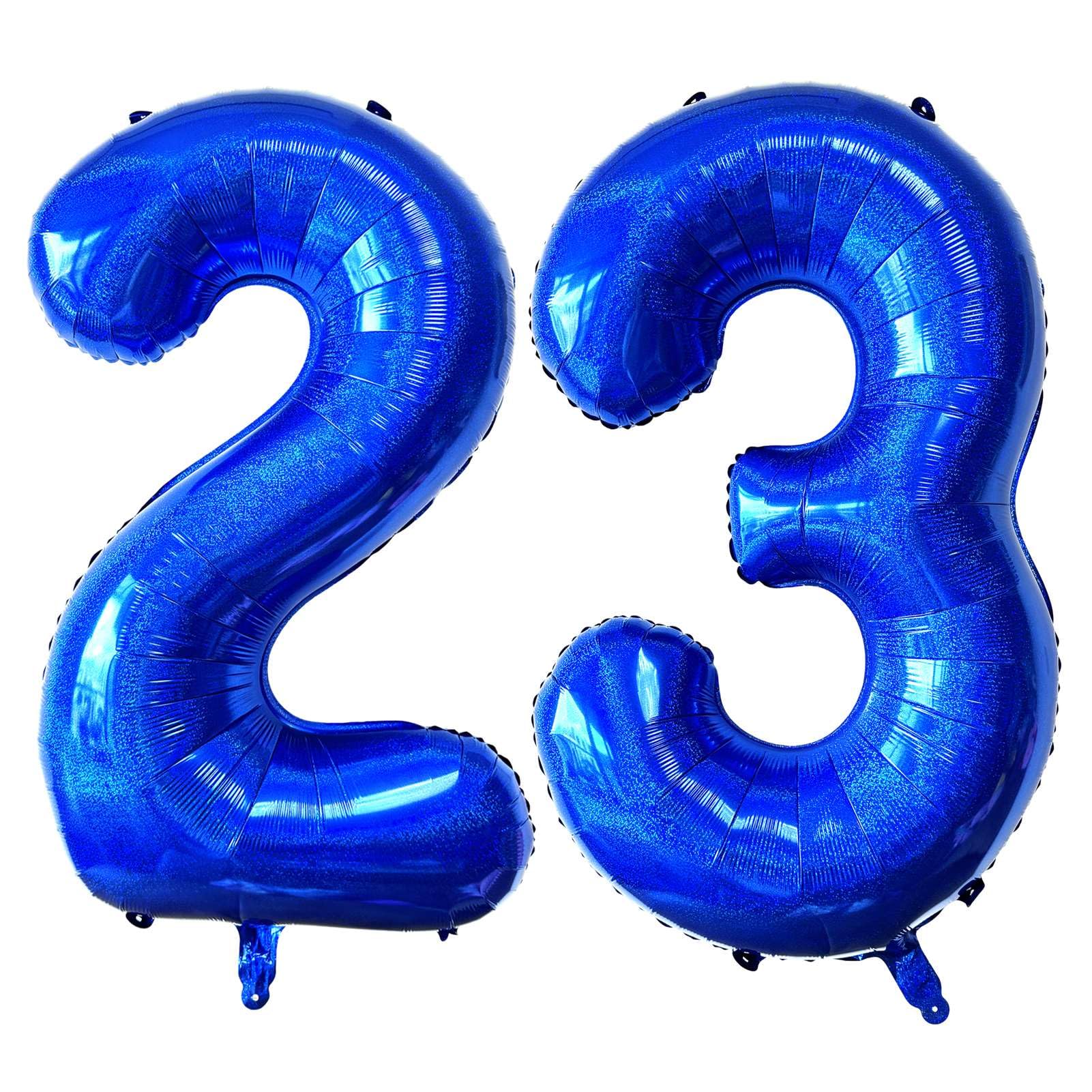 Amazon.com: Laser Navy Blue Number 23 Balloons, 40 Inch Giant Blue ...