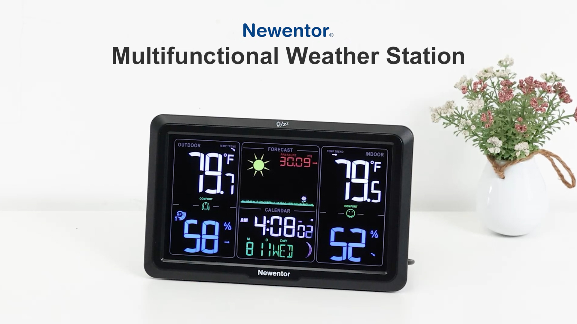 Snapklik.com : Newentor Weather Station Wireless Indoor Outdoor, Indoor ...