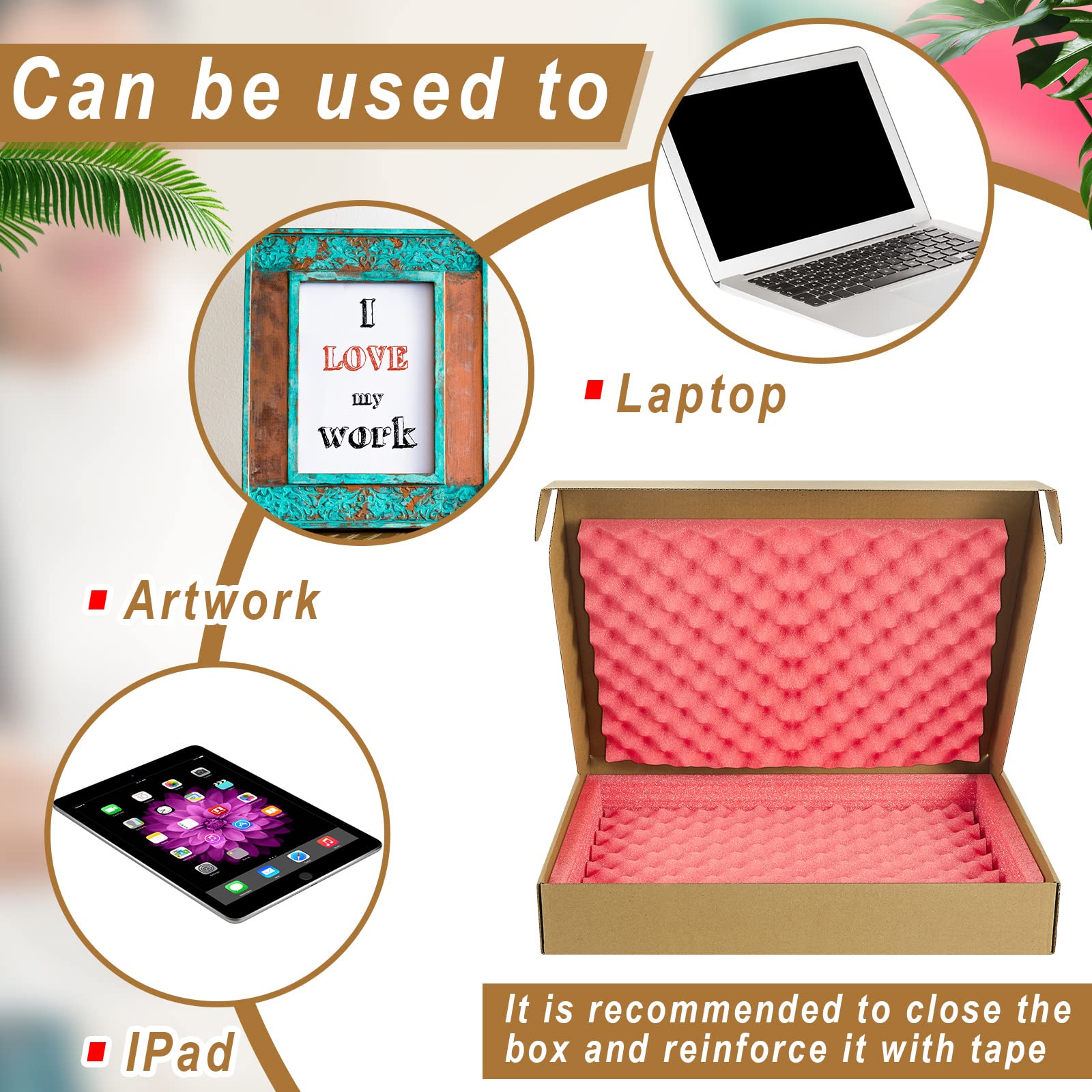 16.7 x 13 x 2.5 Inch Laptop Shipping Box Secure Mailer Box Kraft ...