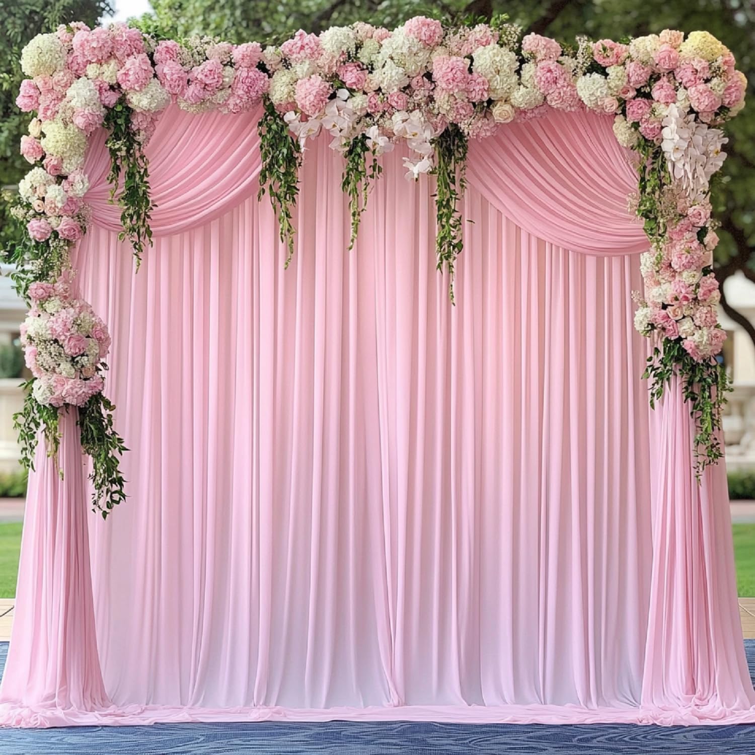 Amazon.com: Outpain 10x10 Baby Pink Backdrop Curtain for Parties ...