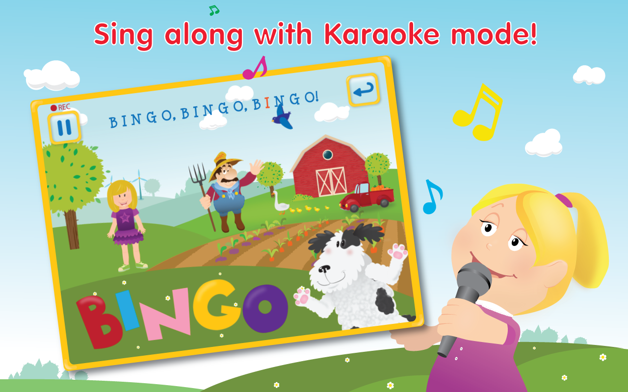 Bingo song Baby Song Learn Colors and name vehicle with slide tube ...