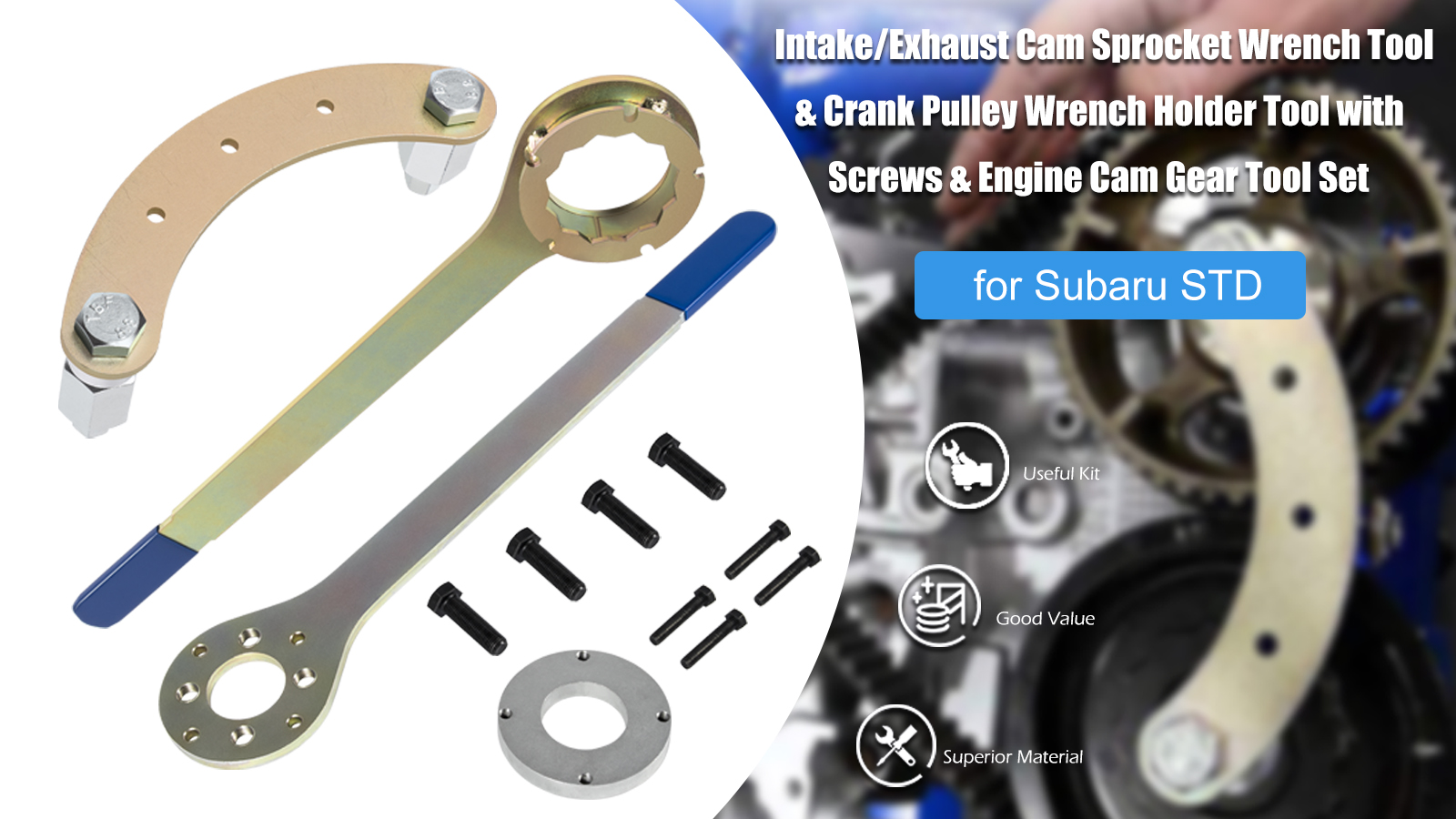 Watch STD Cam Sprocket Tool Crank Pulley Tool Cam Gear Lock Tool on ...