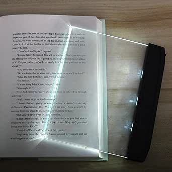 Frelisiy LED Panel Reading Light with Bookmark, Clear Book Page ...