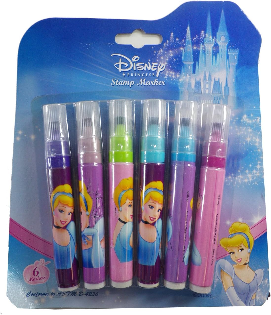 Amazon.co.jp: 6 Pack Disney Princess Stamp Markers - Disney Princess ...