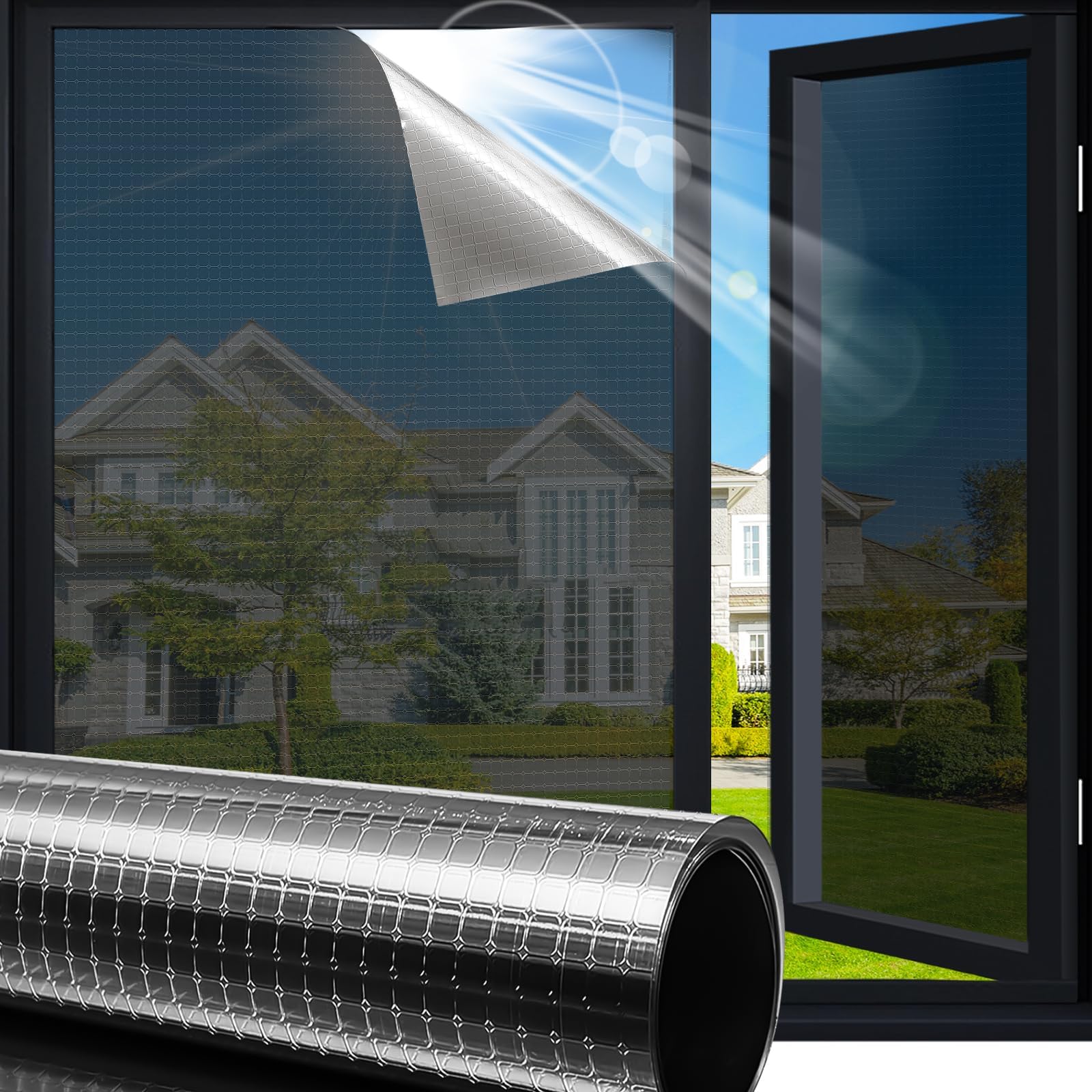 Amazon.com: One Way Privacy Window Tint, Home See Out Not in Reflective ...