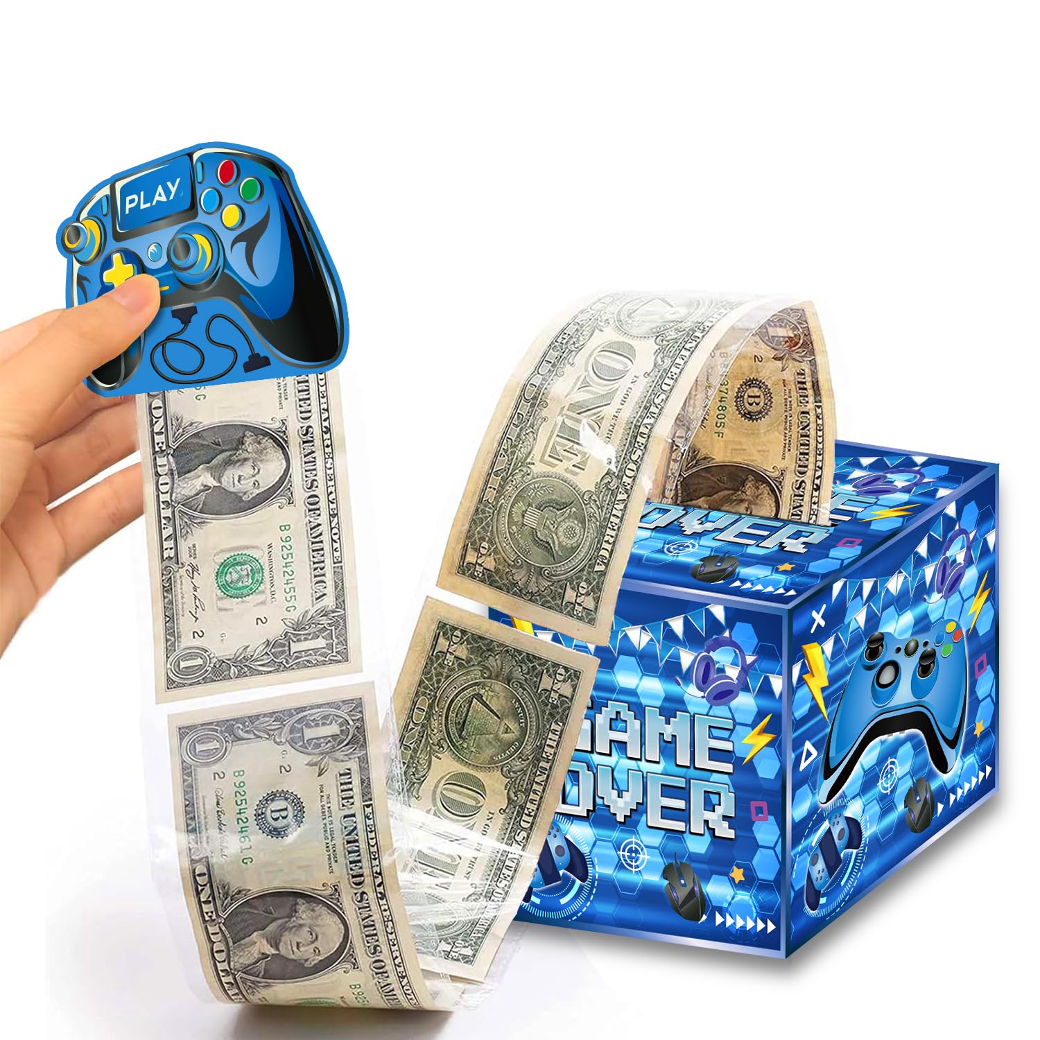 Amazon.com: Gammer Birthday Game Money Box，Money Box for Cash Gift ...