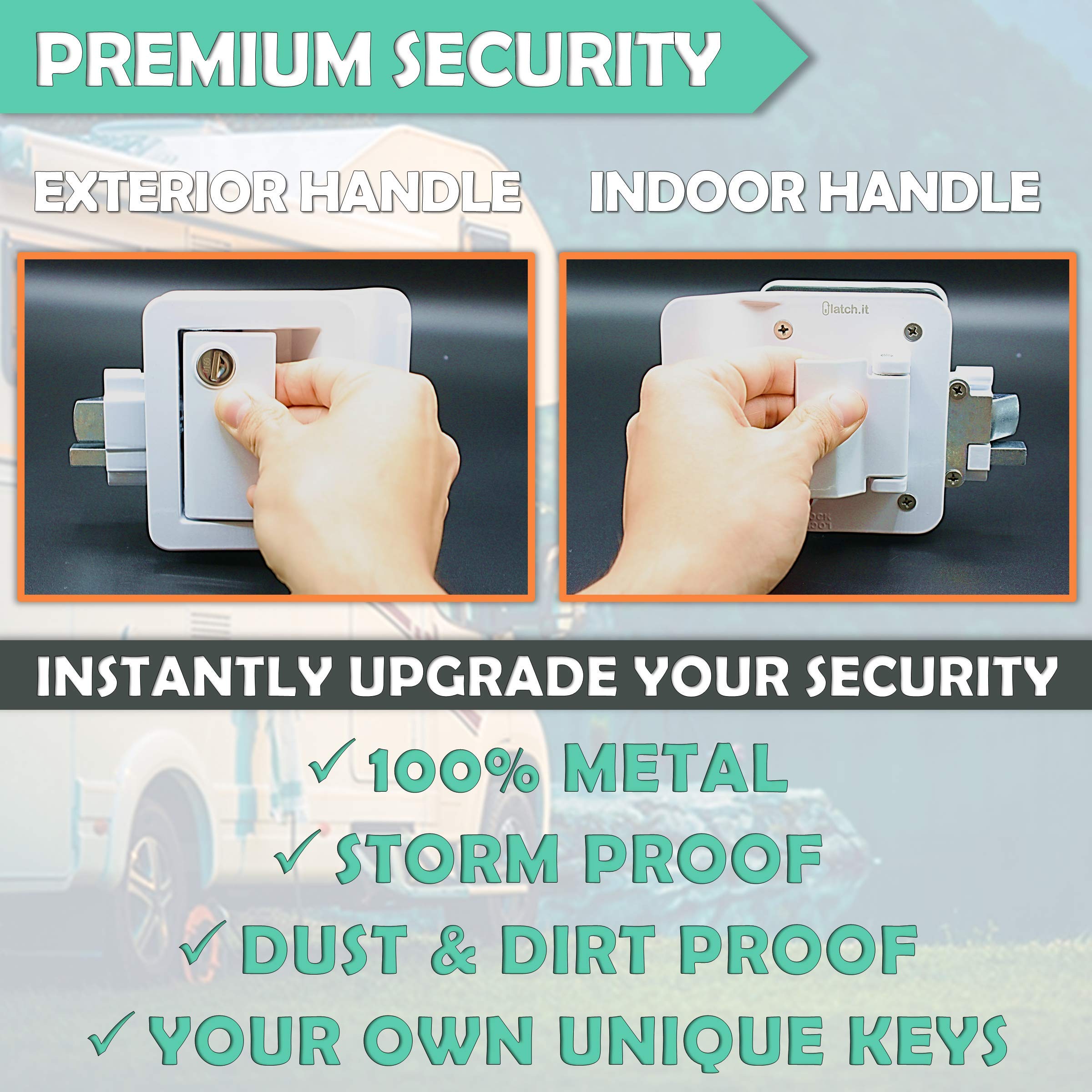 LATCH.IT White RV Door Latch | RV Door Locks for Travel Trailers ...