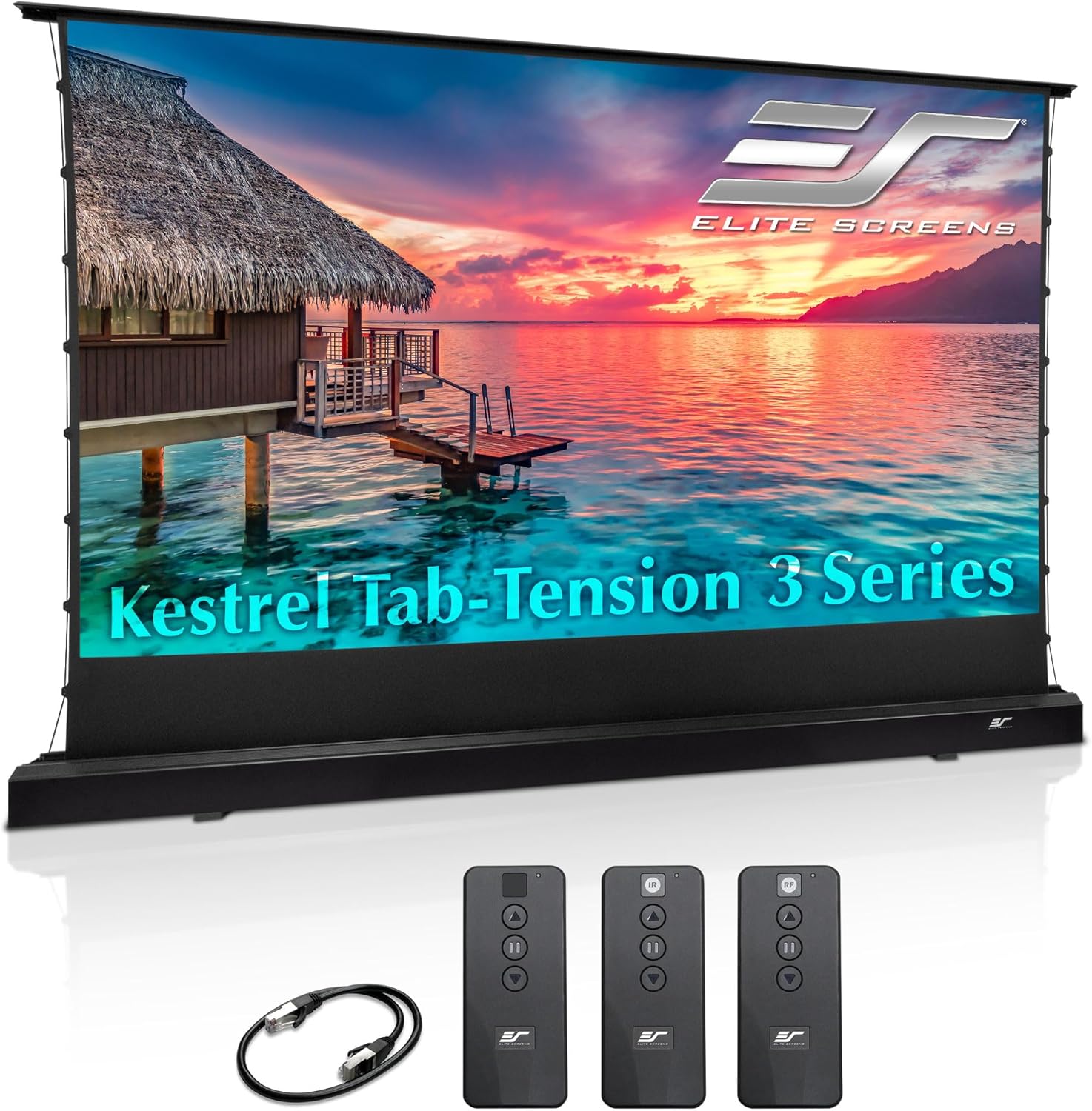 Amazon.com: EliteProjector Screens Kestrel Tab-Tension 3 CineWhite, 122 ...
