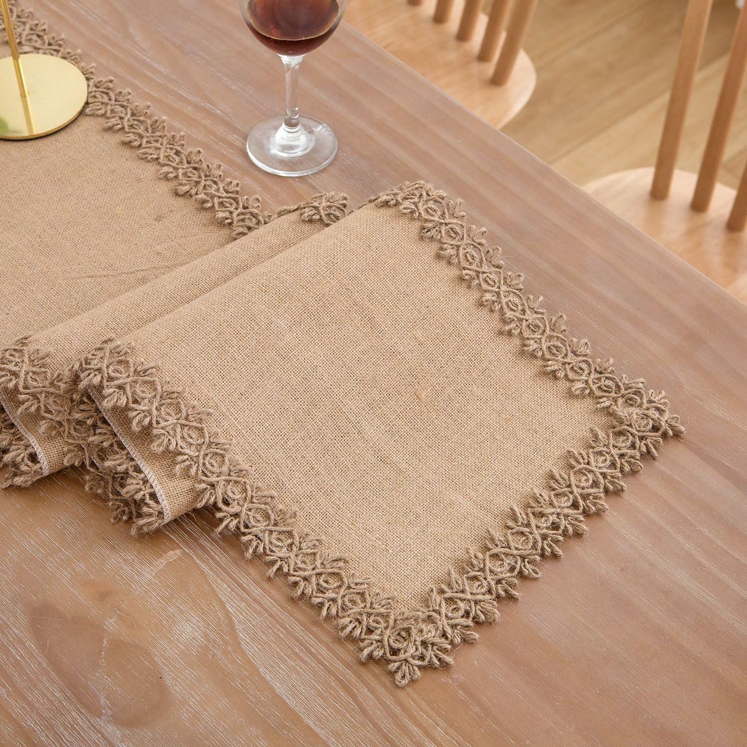 Amazon.com: Natural Jute Table Runner Rug, Farmhouse Style Decor for ...