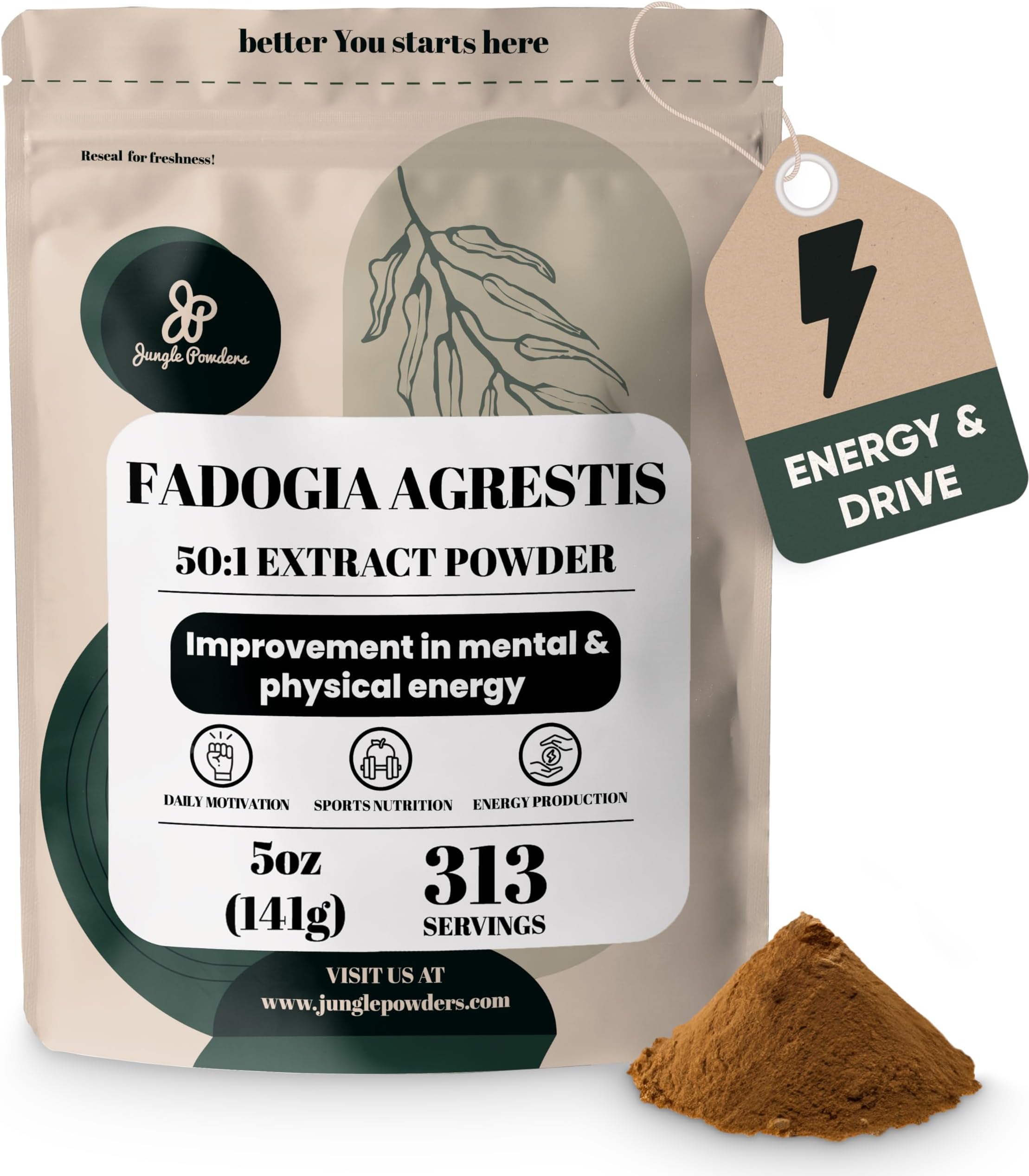 Amazon.com: Jungle Powders Tongkat Ali Powder for Men 200:1 Extract ...
