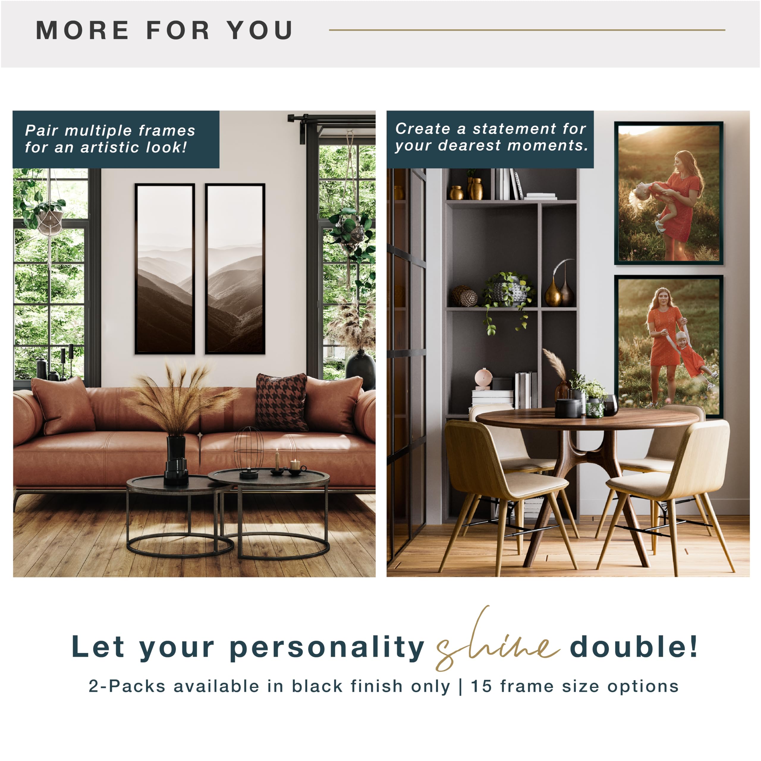 Snapklik.com : MCS Foundation 18x24 Poster Frame Traditional Black, Vertical & Horizontal Wall ...