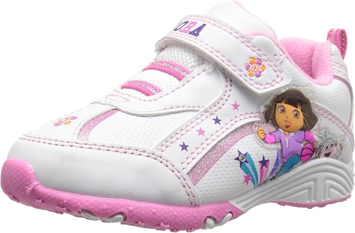Nickelodeon Dora The Explorer Sneaker, White/Pink, 11 M US Little Kid ...