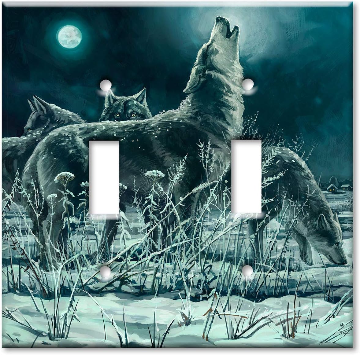 Art Plates - Double Gang Toggle Switch Plate - Decorative Metal Wall ...