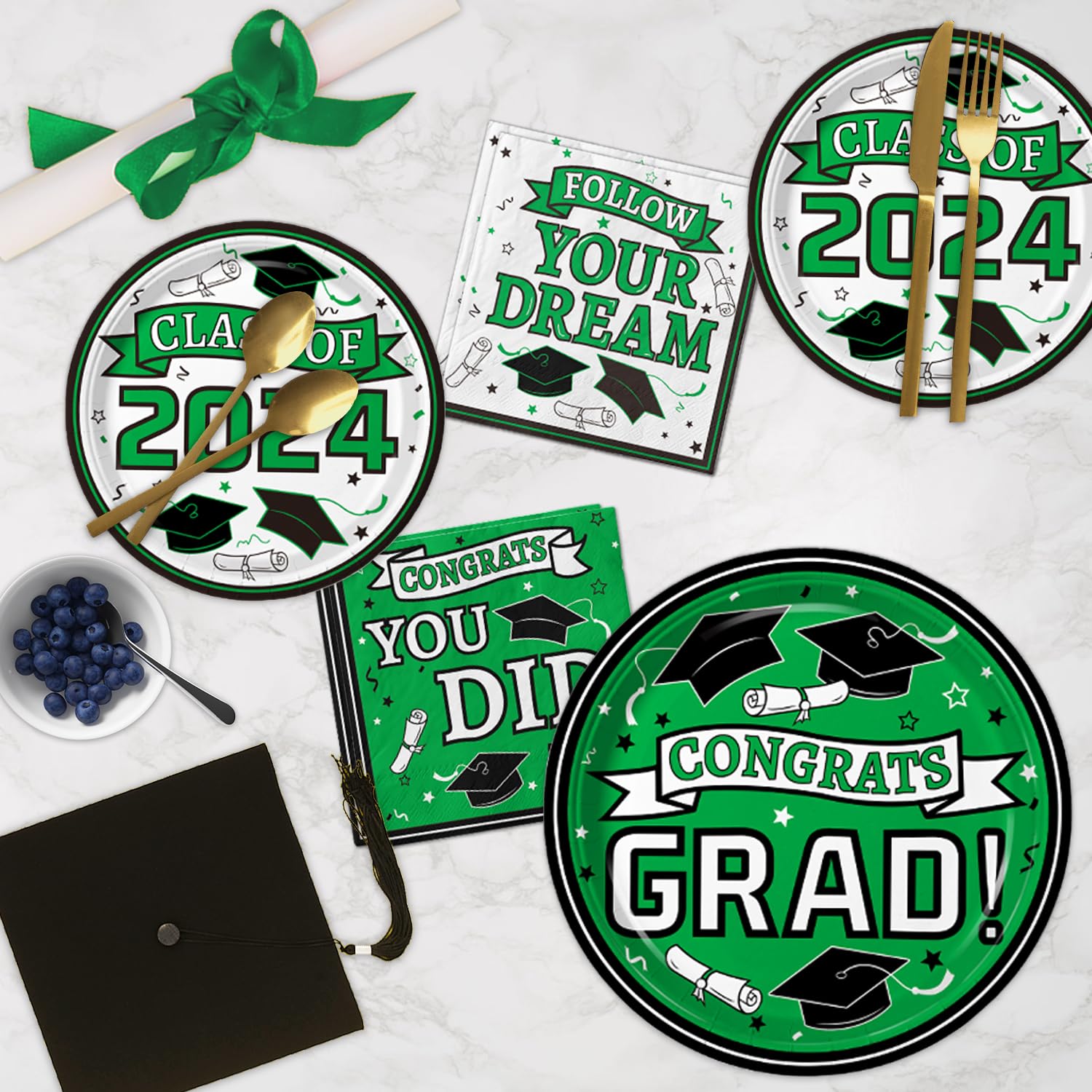 Snapklik.com : Graduation Plates And Napkins 2024 Graduation Party ...