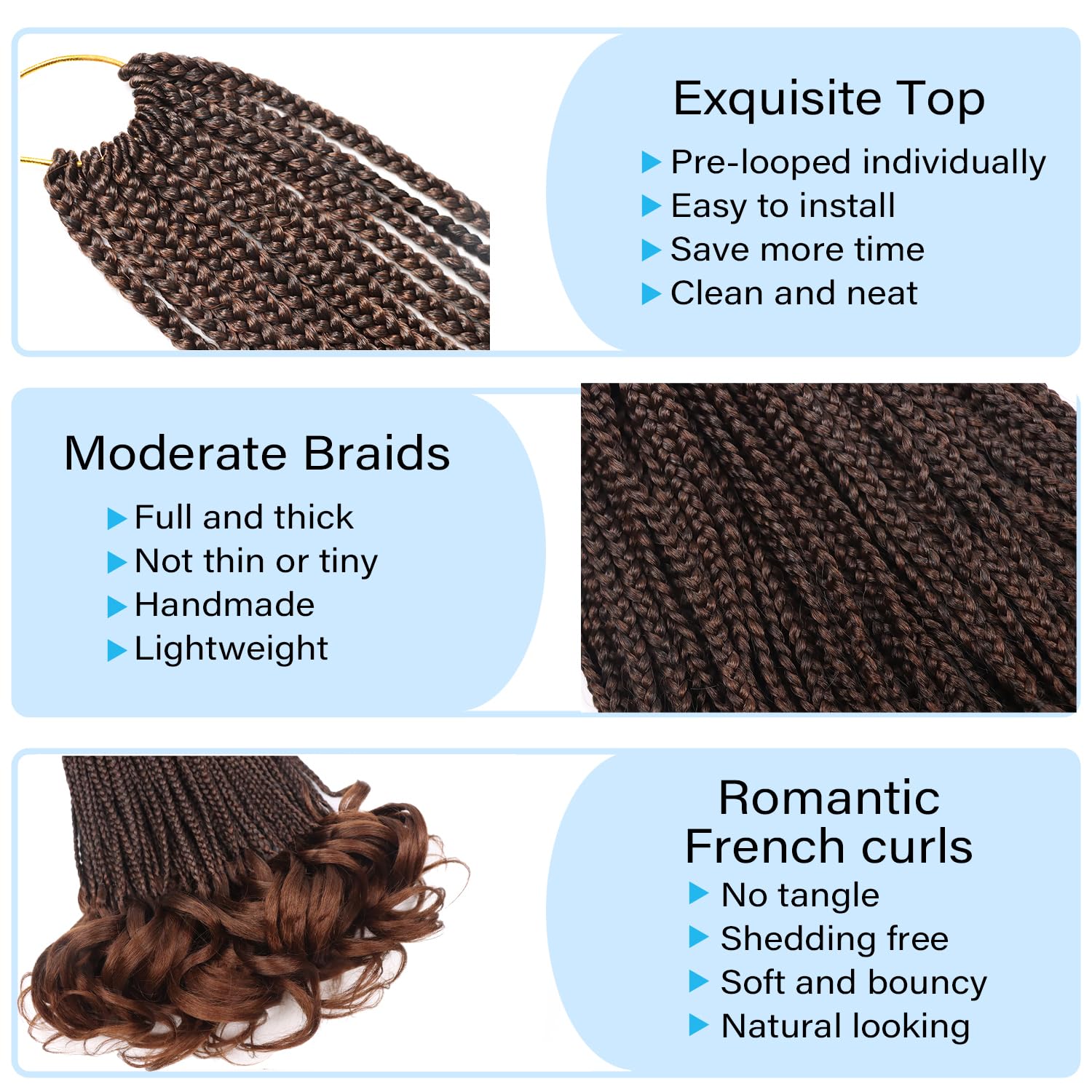 Snapklik.com : French Curl Crochet Braids T30 Pre Looped French Curly ...